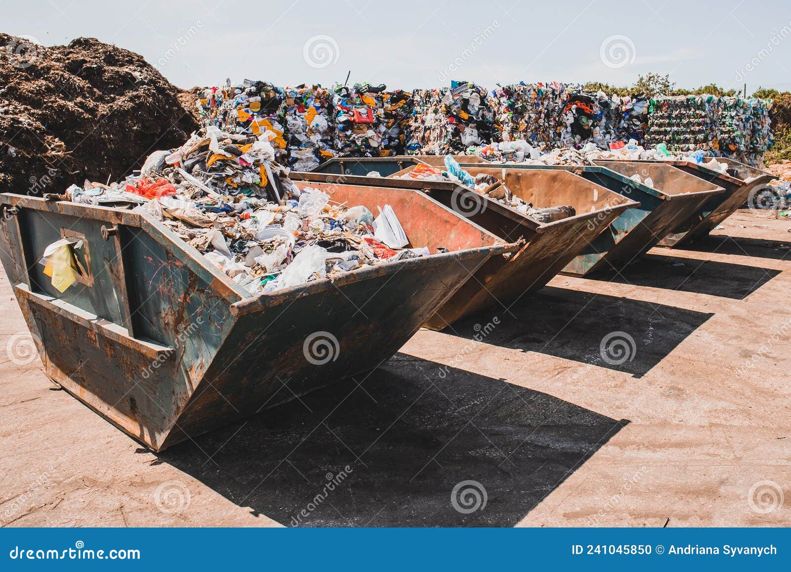 Stack of Different Types of Garbage at City Dump Stock Photo - Image of ...