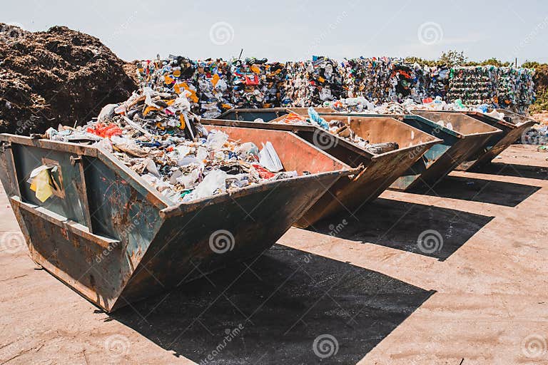 Stack of Different Types of Garbage at City Dump Stock Photo - Image of ...