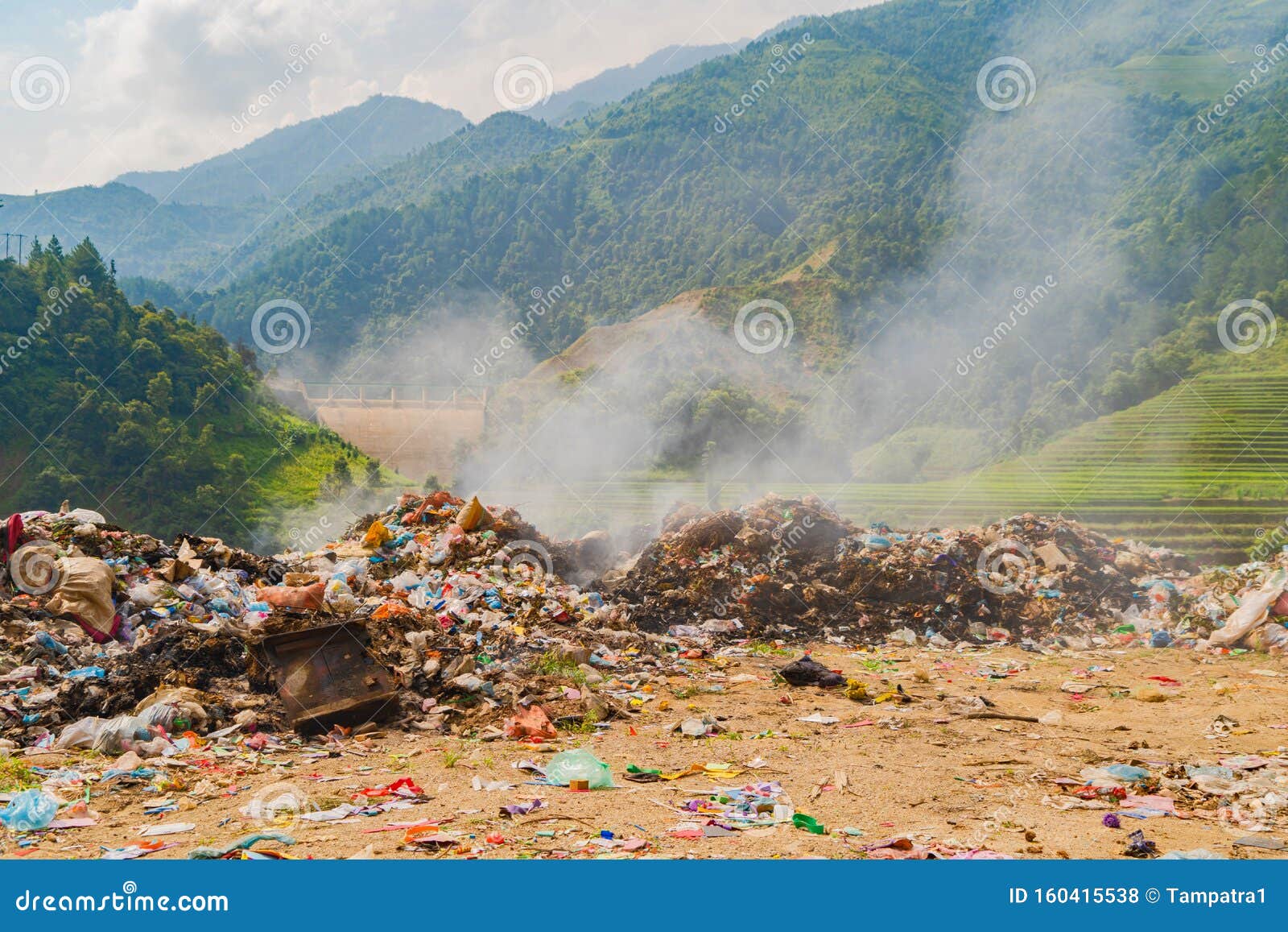 Stack of Different Types of Large Garbage Dump, Plastic Bags, and Trash ...