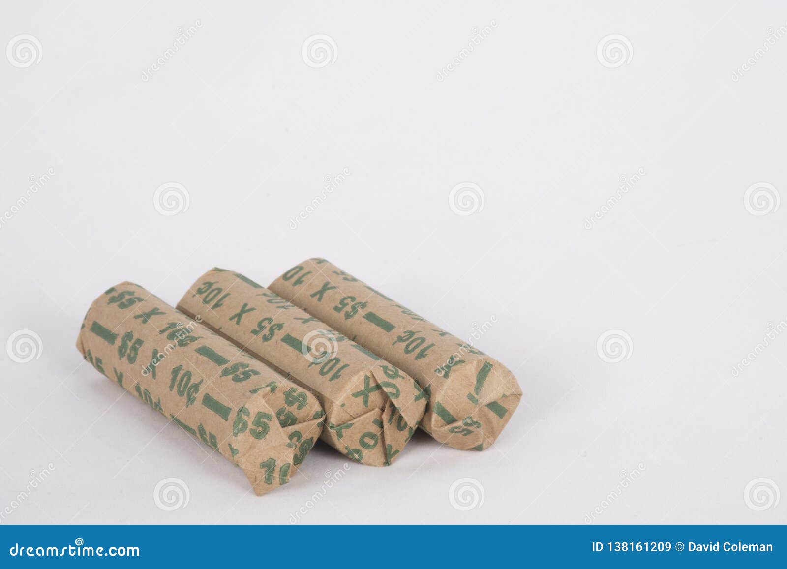 Stack of rolled dimes stock image. Image of background - 138161209