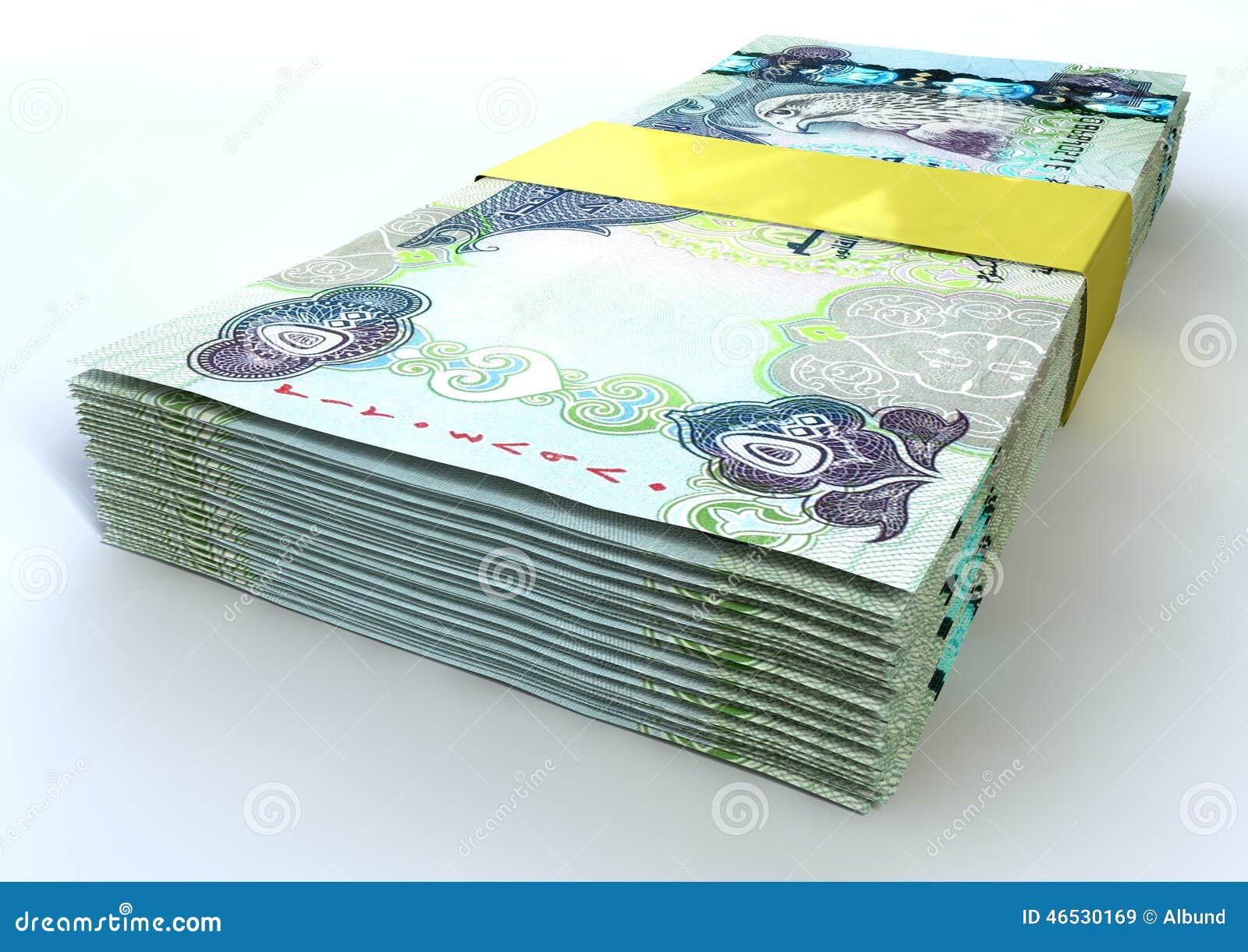 Stack Dirham Bank Notes stock image. Image of united - 46530169