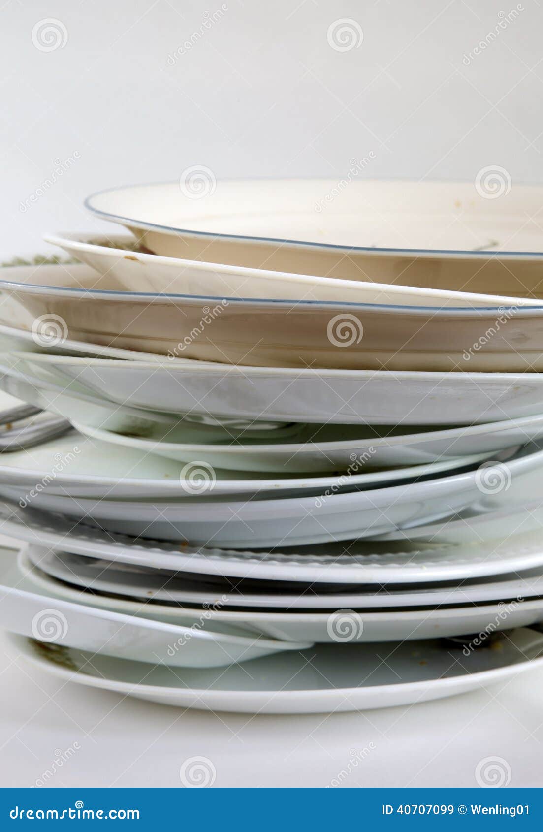 A stack of dirty dishes stock image. Image of clean, tableware - 40707099