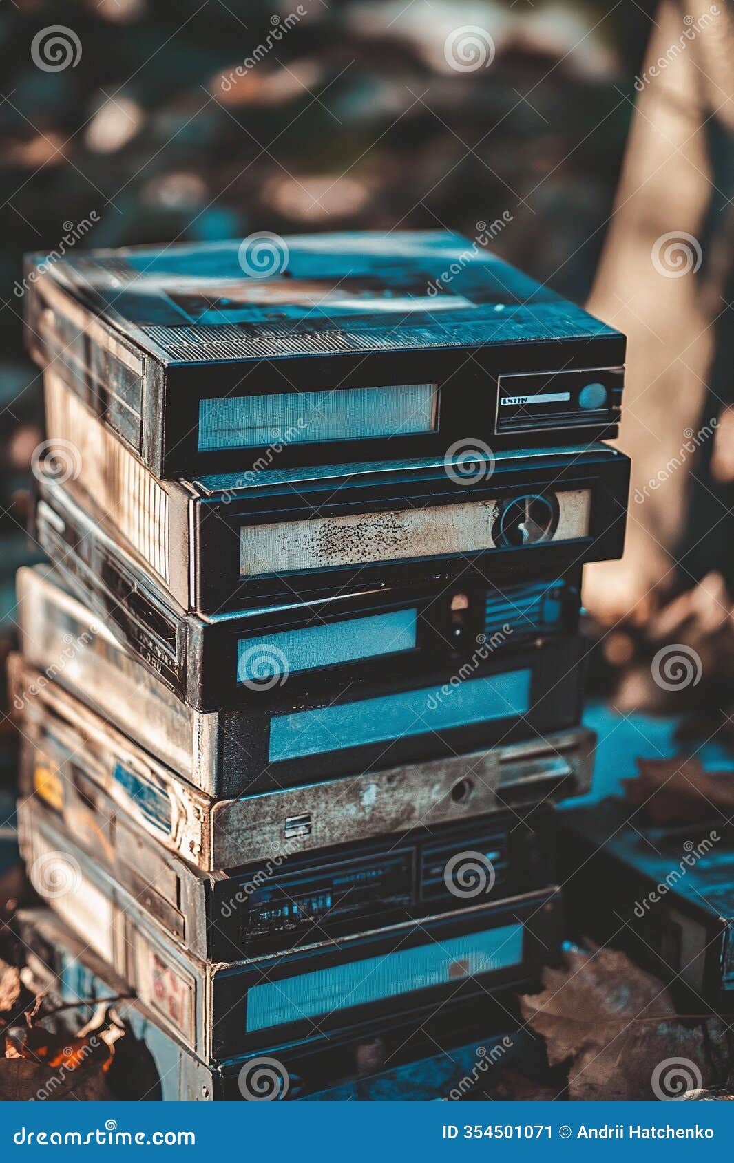 Stack of Discarded VHS Tapes Documenting Important Historical Events ...