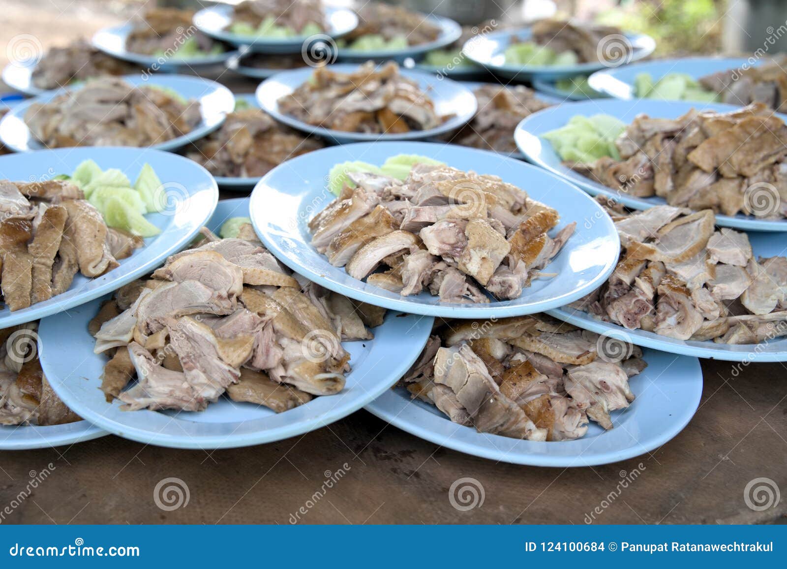 A Stack of Dish of Duck Stew in Plate Ready To Serve in the Party ...