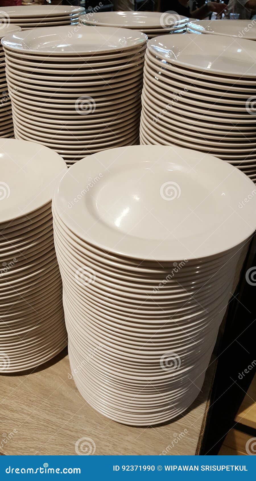 Stack of dish stock photo. Image of white, dish, table - 92371990