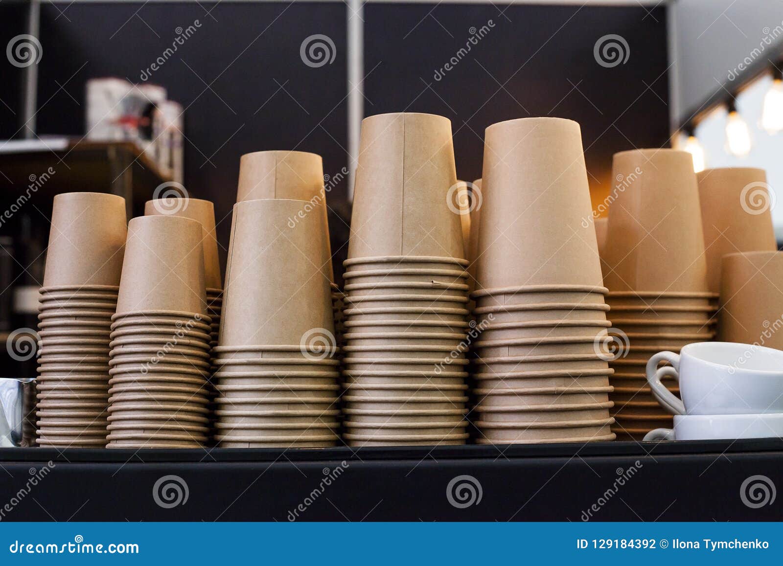 Stack of Disposable Coffee Cup Stock Photo - Image of espresso, cups ...