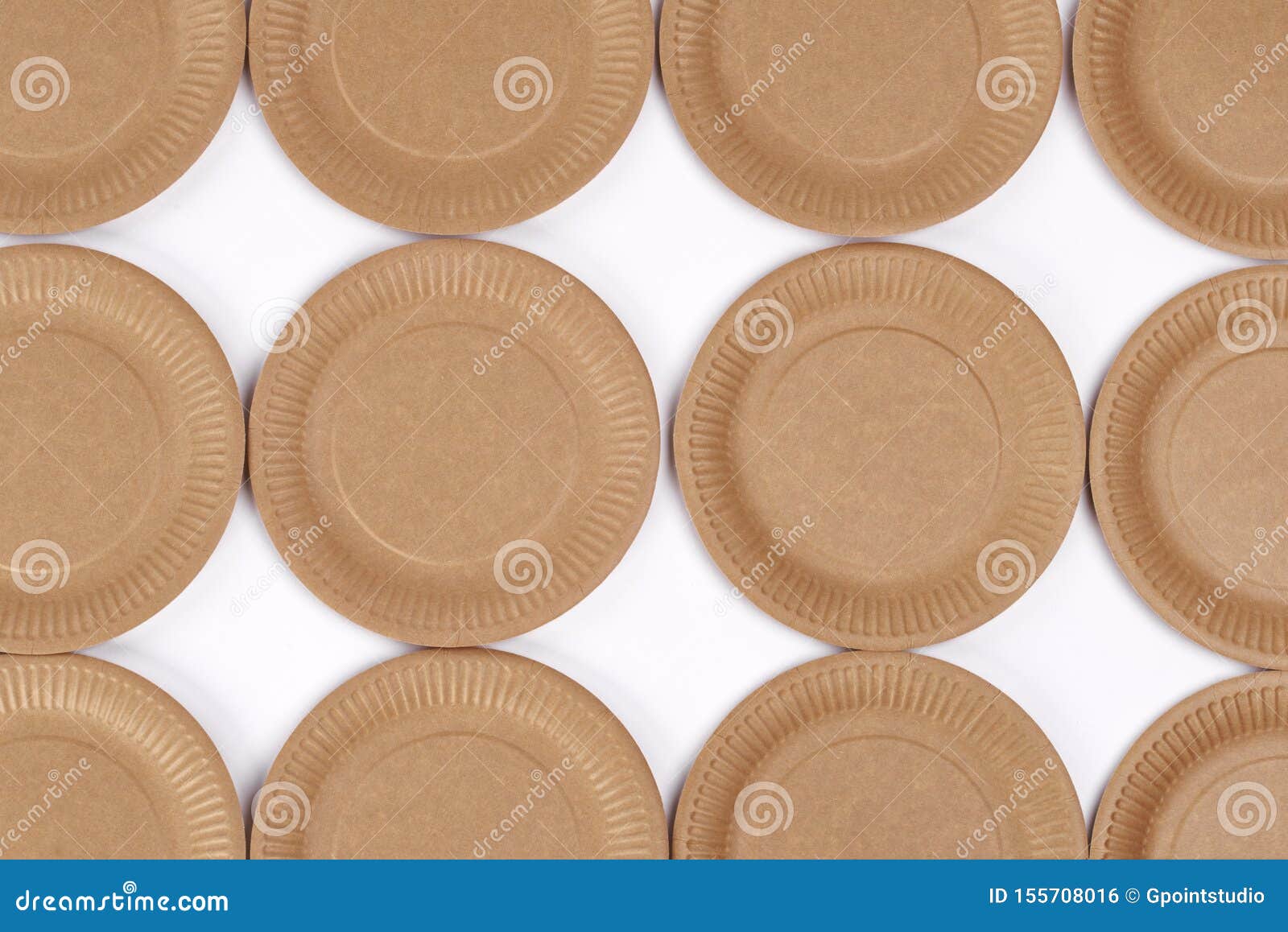 Stack of Disposable Paper Plates Stock Photo - Image of empty, banner ...
