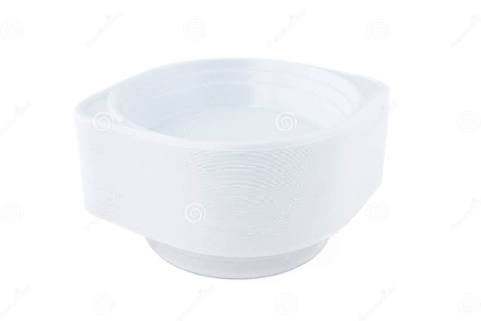 Stack of Disposable Plastic Plates Stock Photo - Image of shop ...