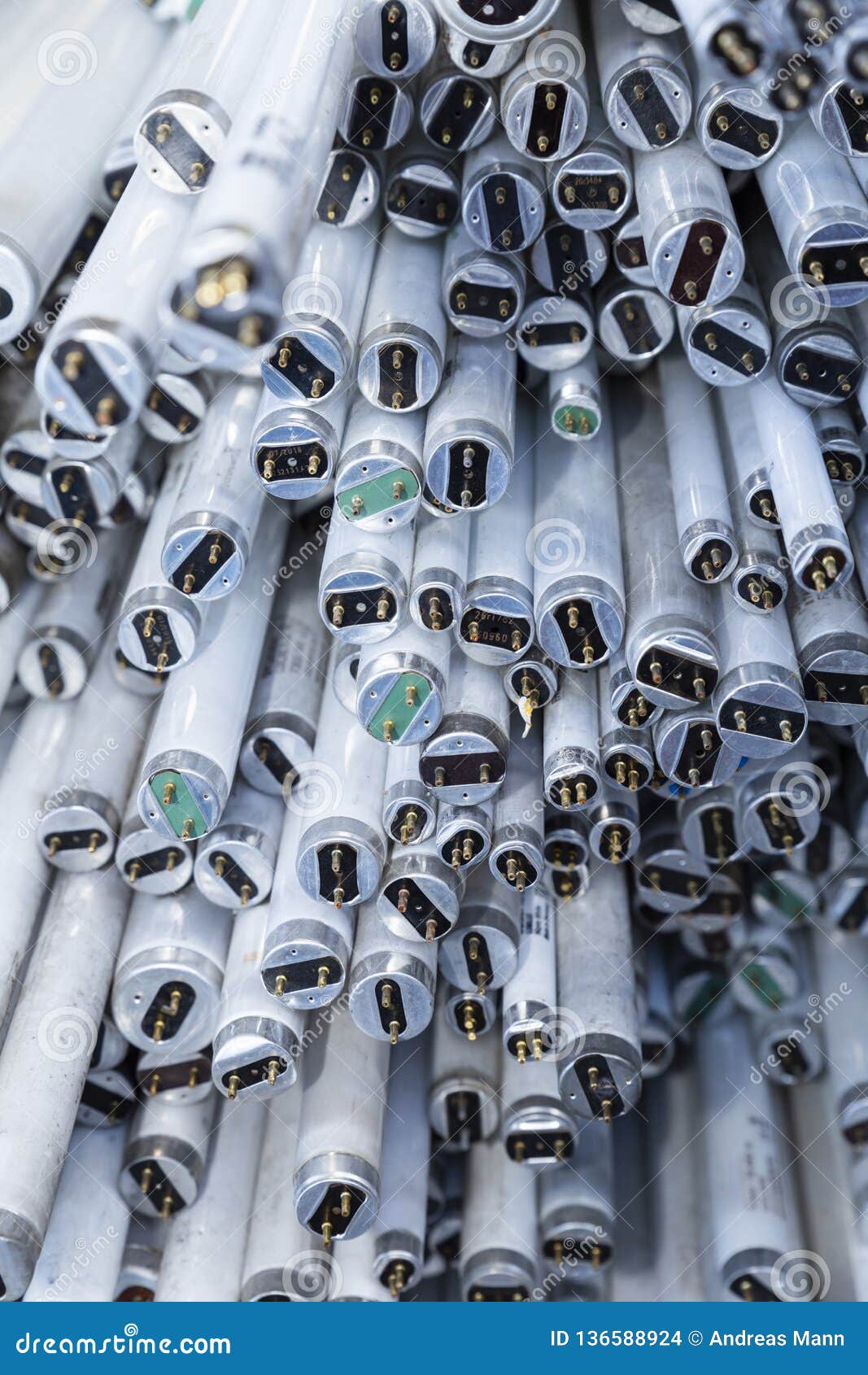 Stack Of Disused Neon Lamp Tubes Stock Photo | CartoonDealer.com #136588924