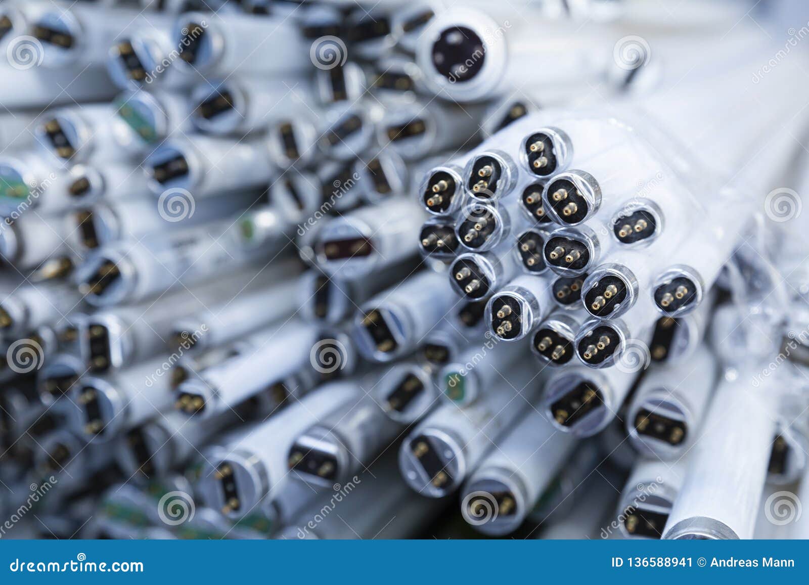 Stack of Disused Neon Lamp Tubes Stock Image - Image of neon ...