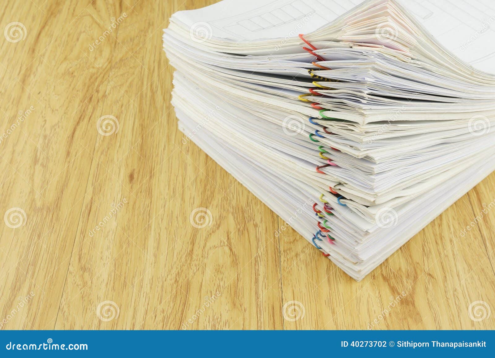 Stack Document of Account Include Sales and Receipt Stock Photo - Image ...