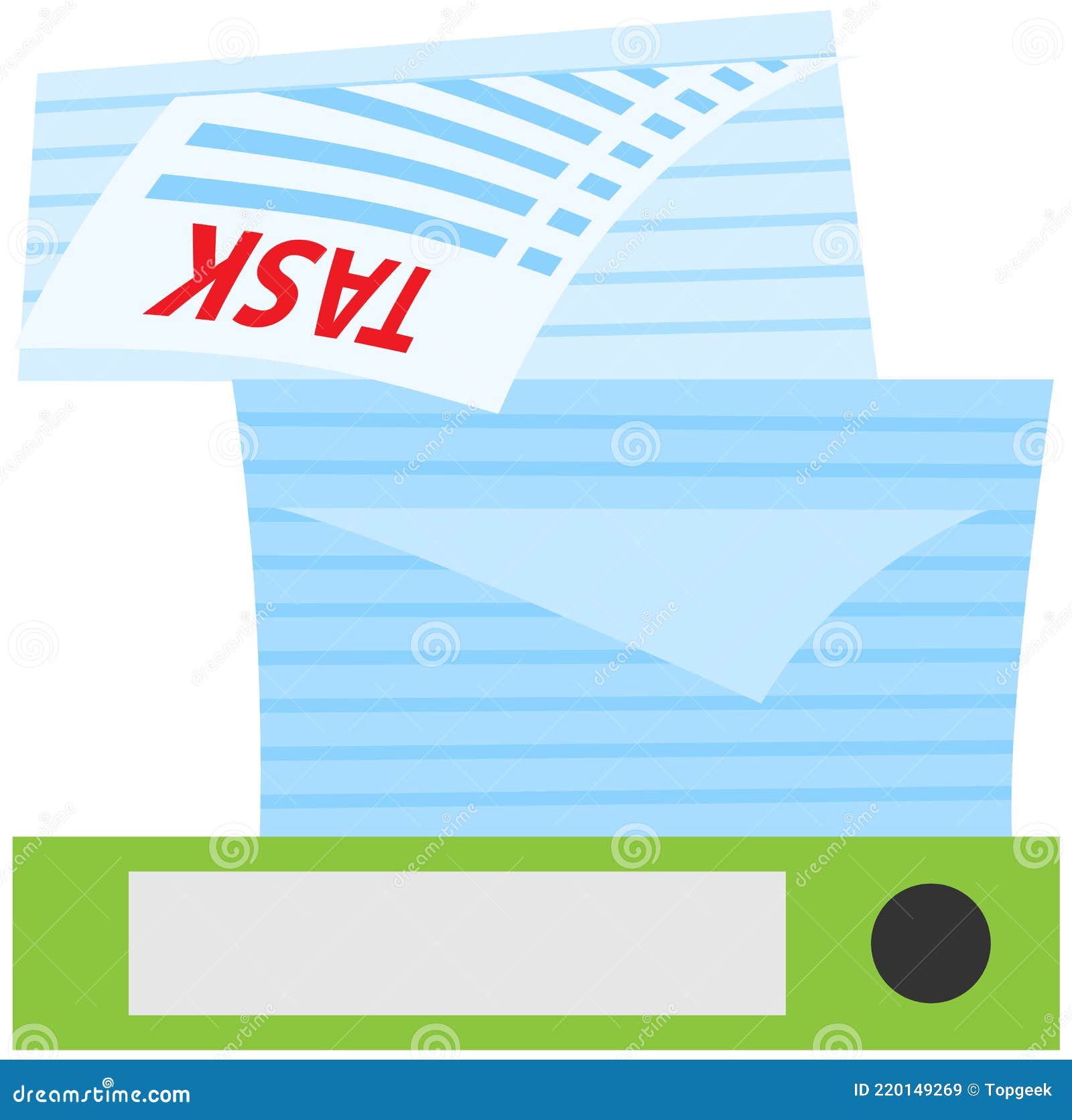 Stack of Documents and Assignments on Folder. Paper Sheets with Tasks ...