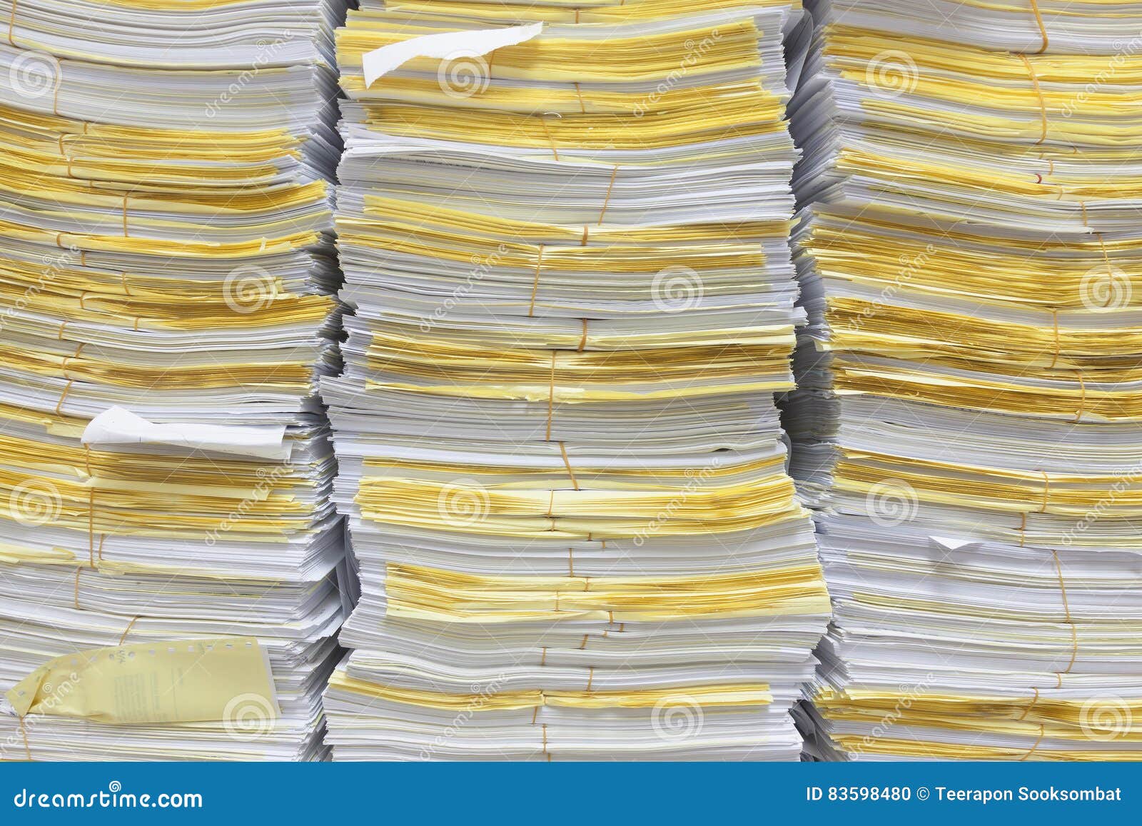 Stack of Documents for Background and Texture. Stock Photo - Image of ...