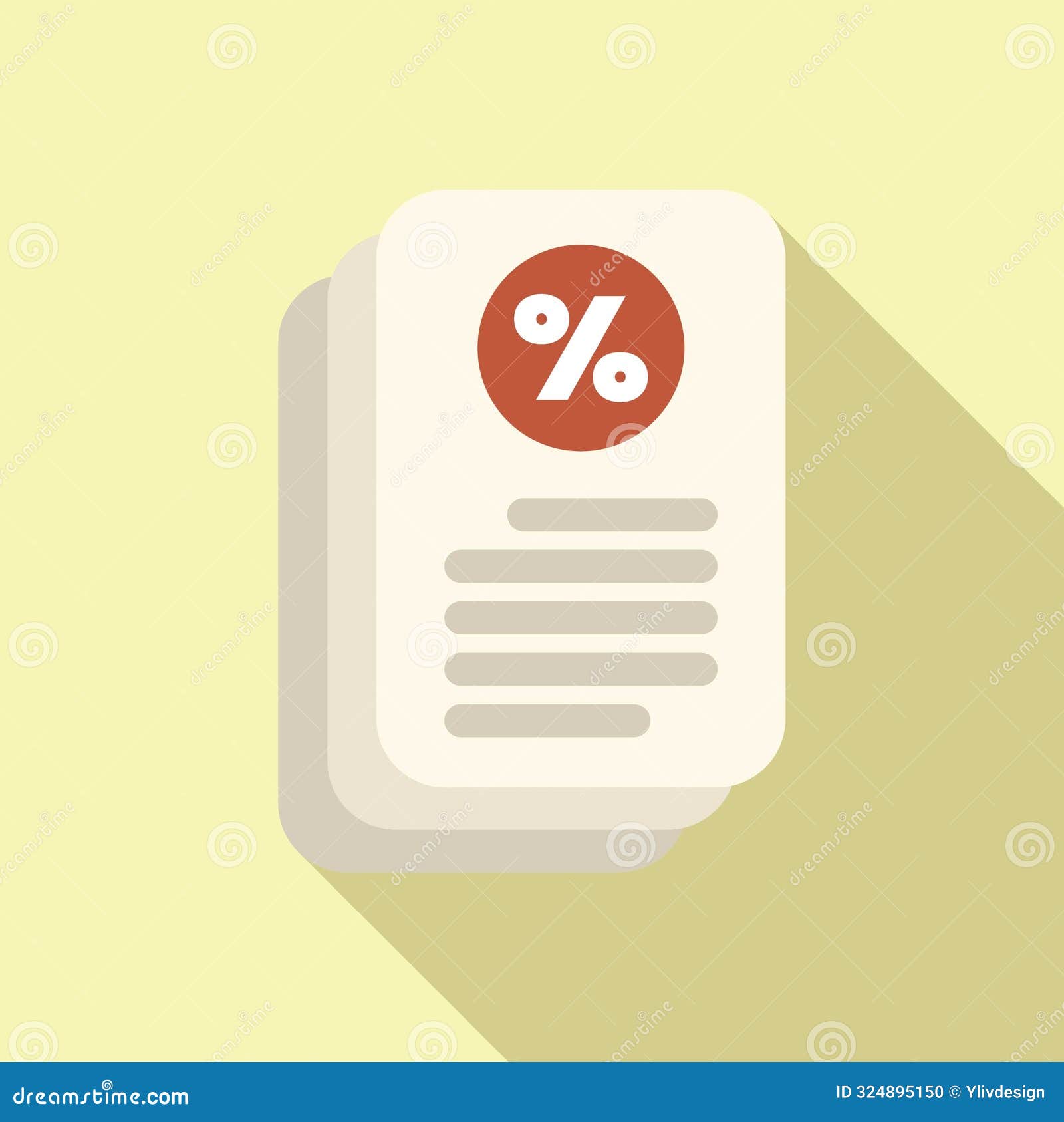 Stack of Documents for Calculating Interest Rate with Percentage Symbol ...
