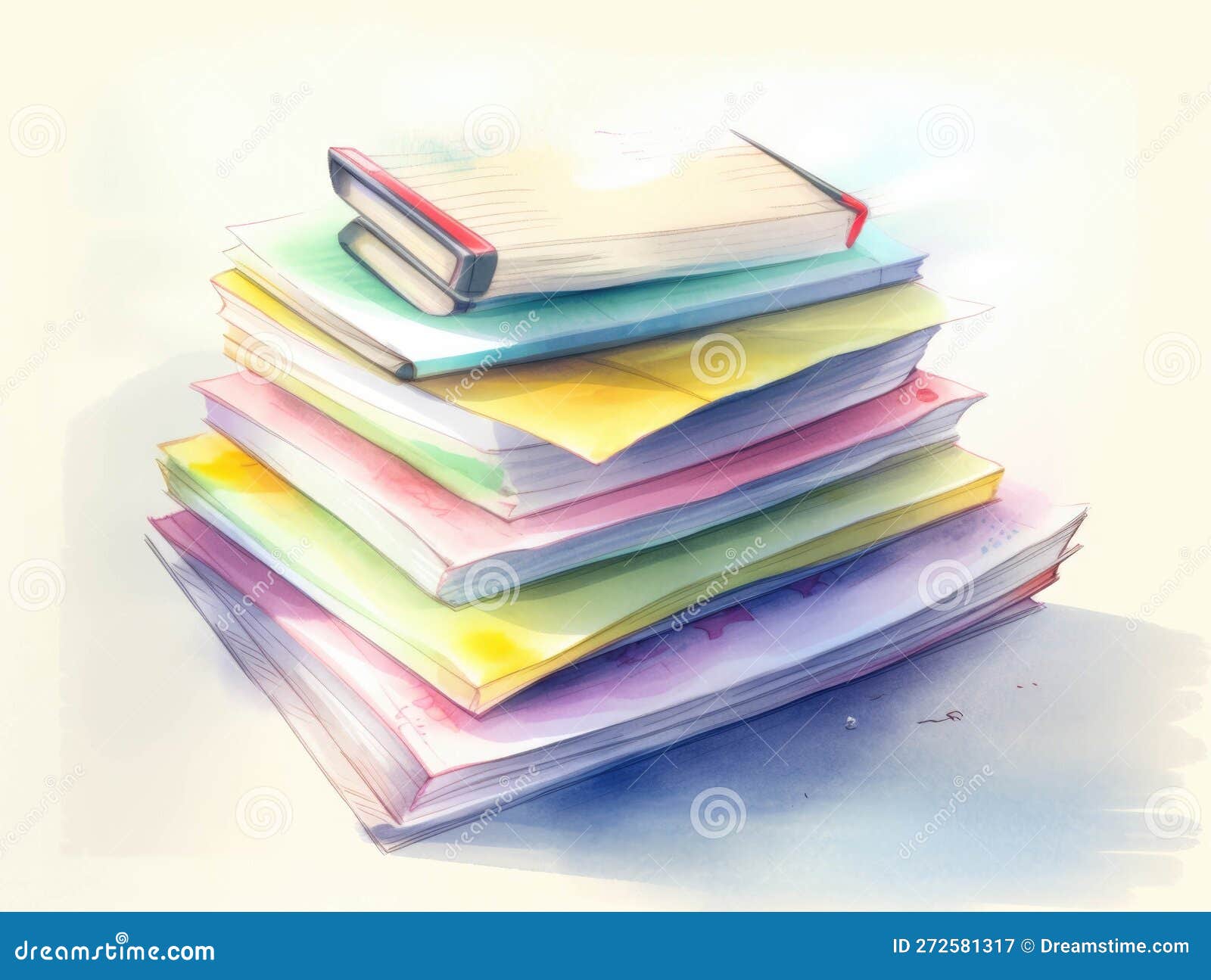 A Stack of Documents with a Colorful Highlighter Marking Out Important ...