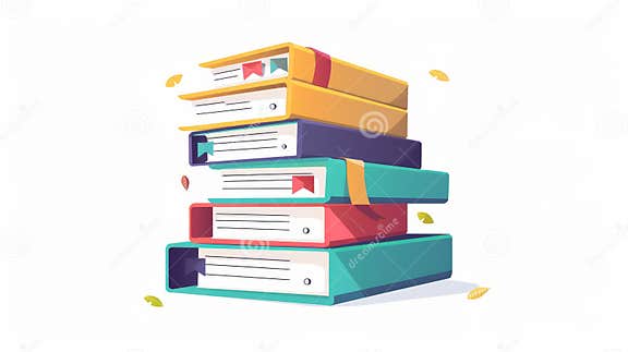 A Stack of Documents with Copies. an Old Retro Information Icon in the ...