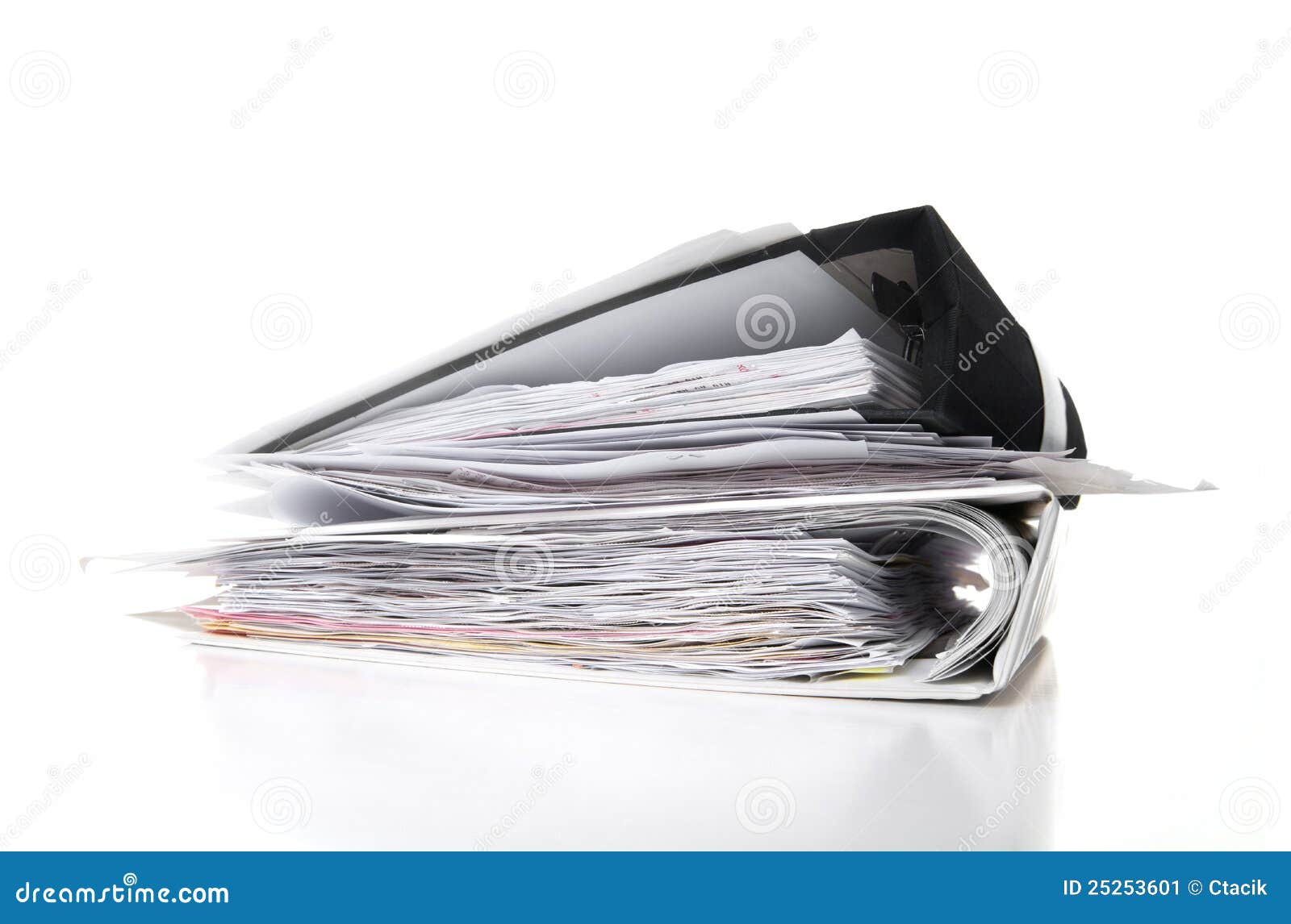 Stack of Documents on White Background Stock Image - Image of papers ...