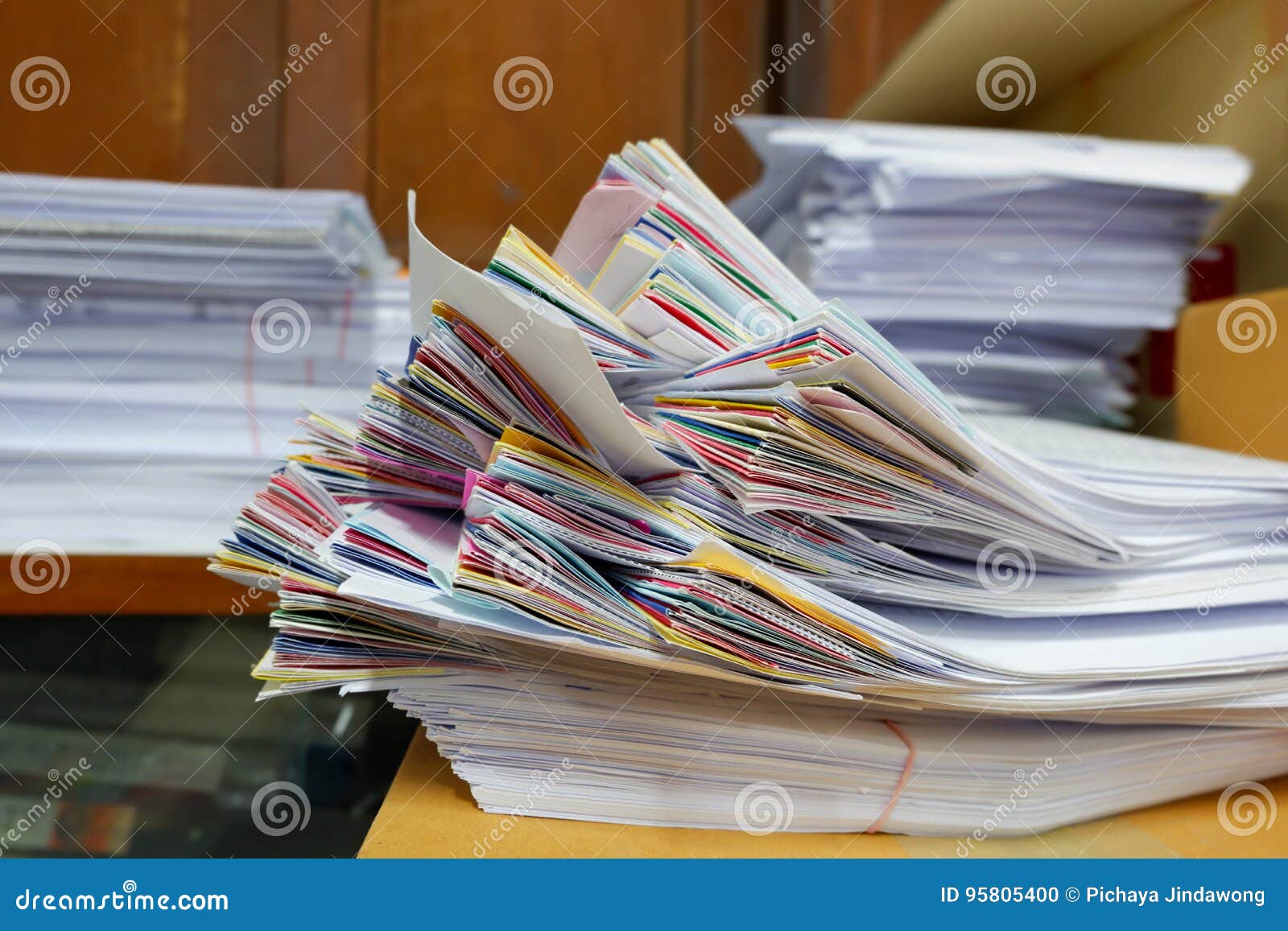 Stack of Documents at Window Stock Photo - Image of dirty, document ...