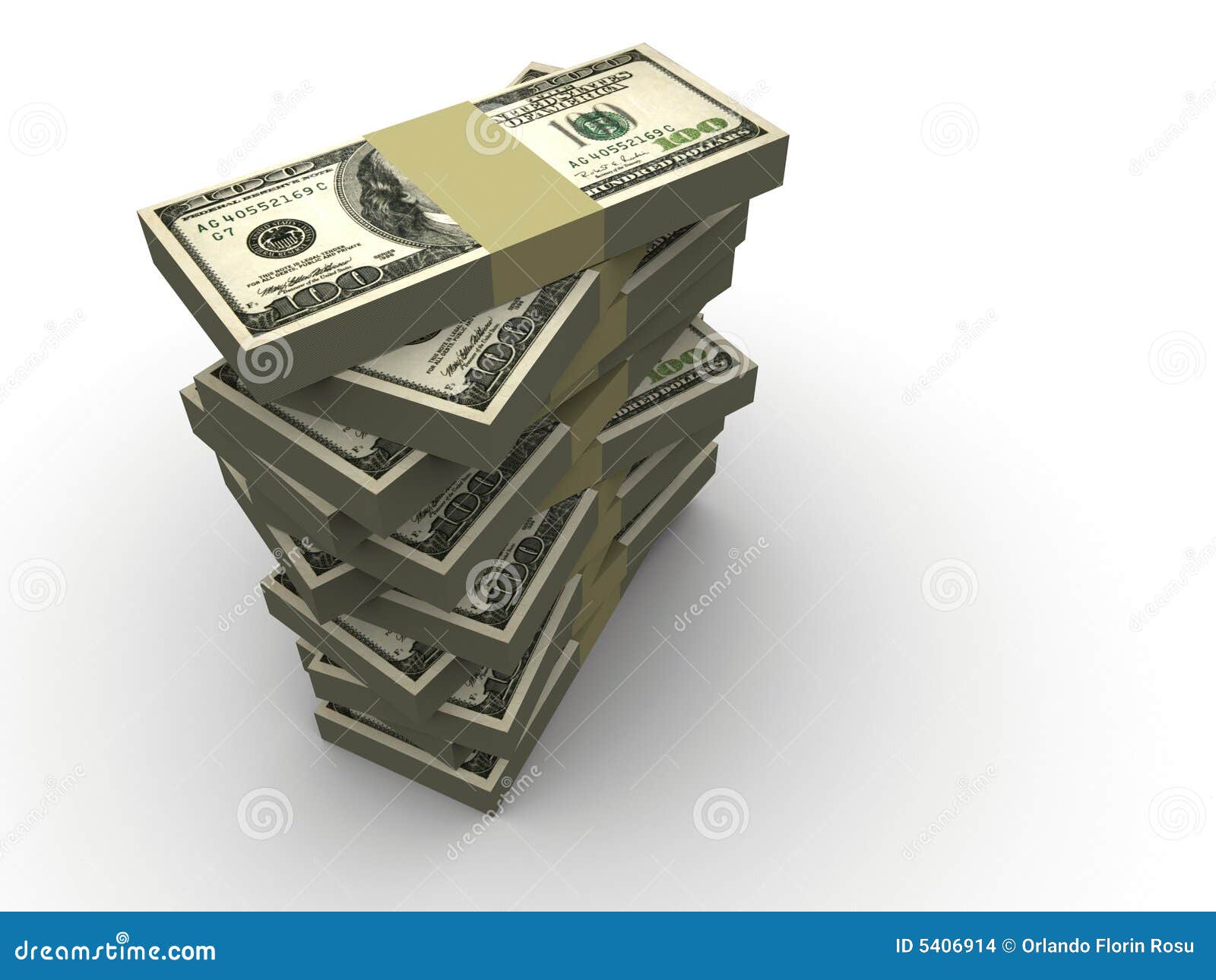 Stack of dollar stock illustration. Illustration of economic - 5406914