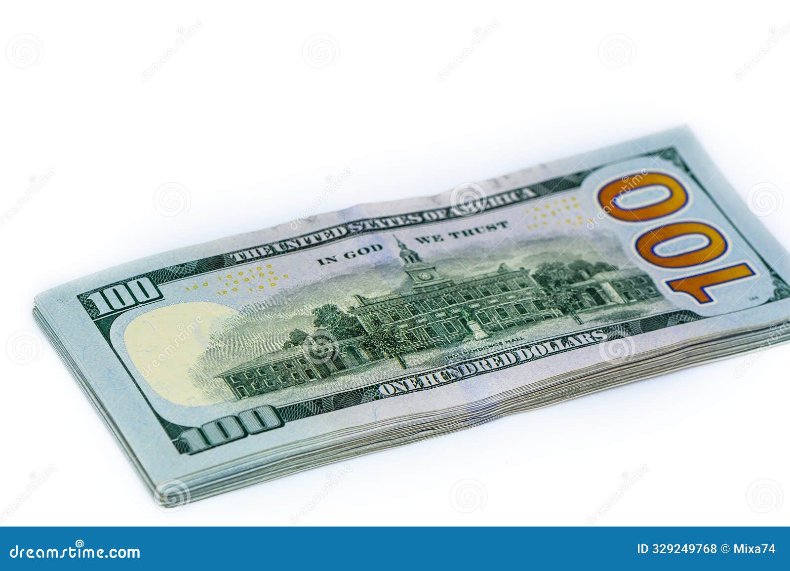 Scrolled Stack of Dollar Bills Stock Photo - Image of dollar, concept ...