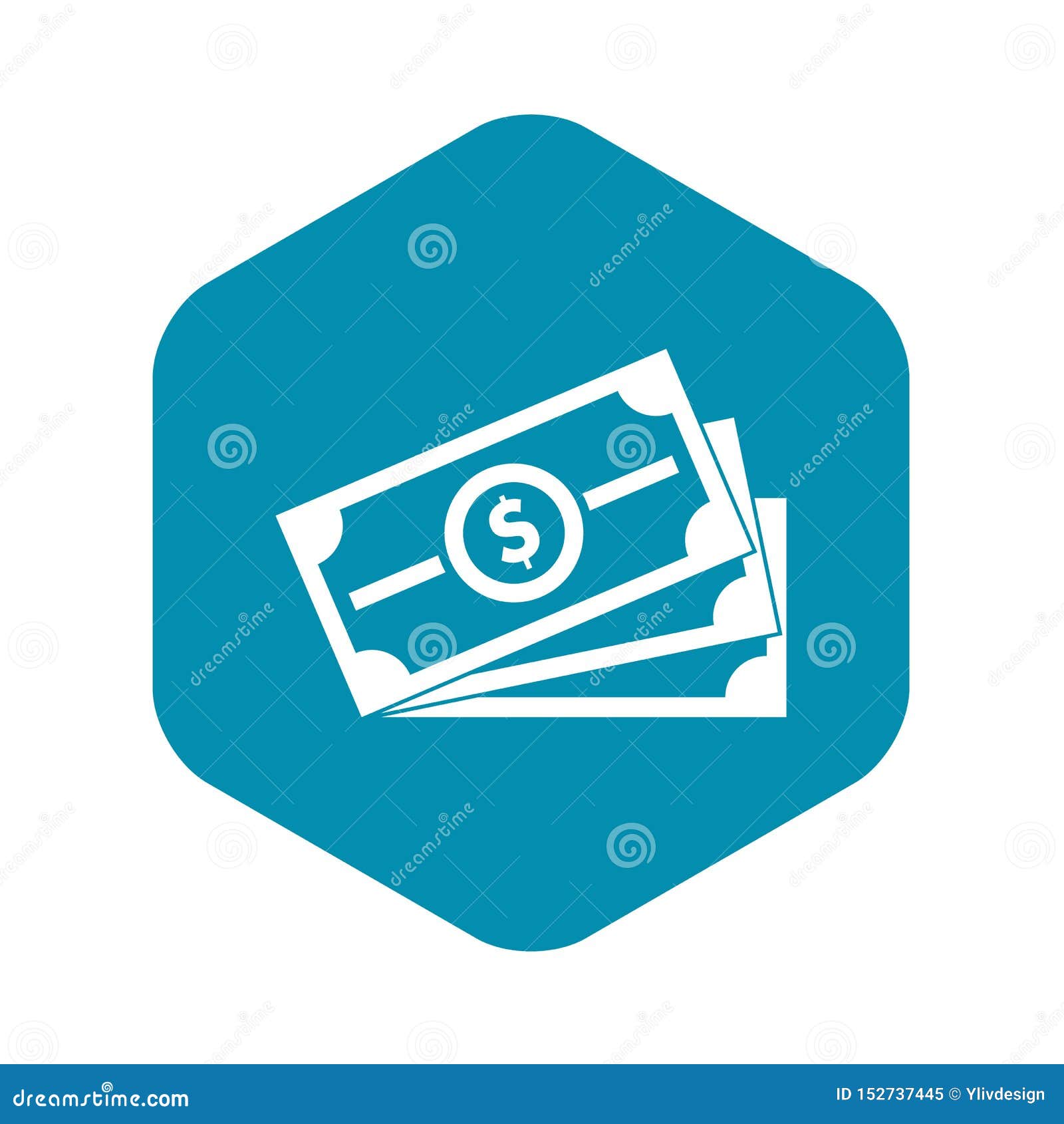 Stack of Dollar Bills Icon, Simple Style Stock Vector - Illustration of ...