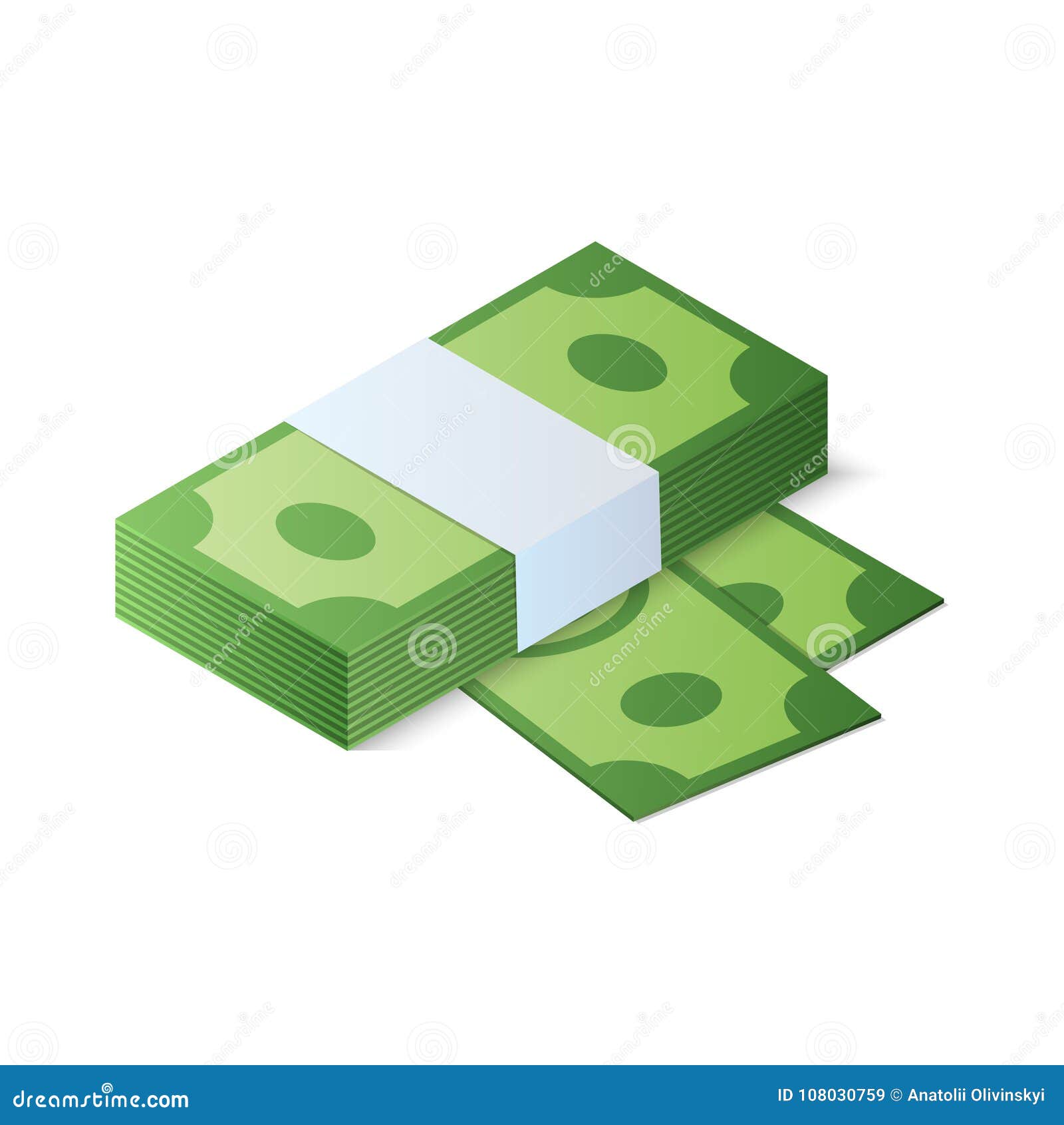 Stack Of Dollar Bills Vector Illustration | CartoonDealer.com #19086830