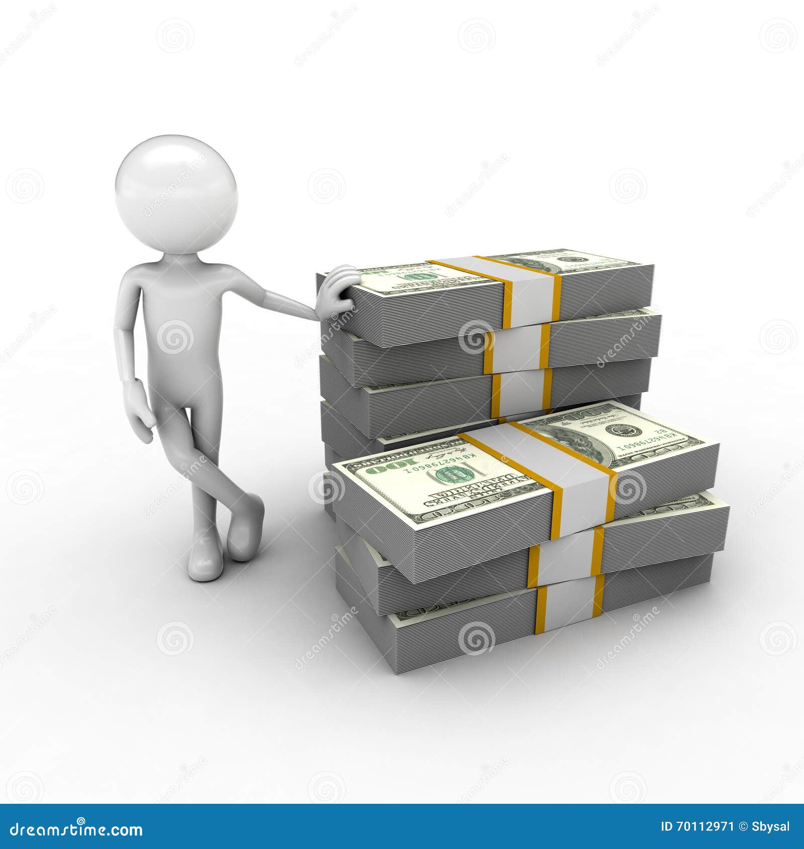 Stack of Dollar bills stock illustration. Illustration of success ...