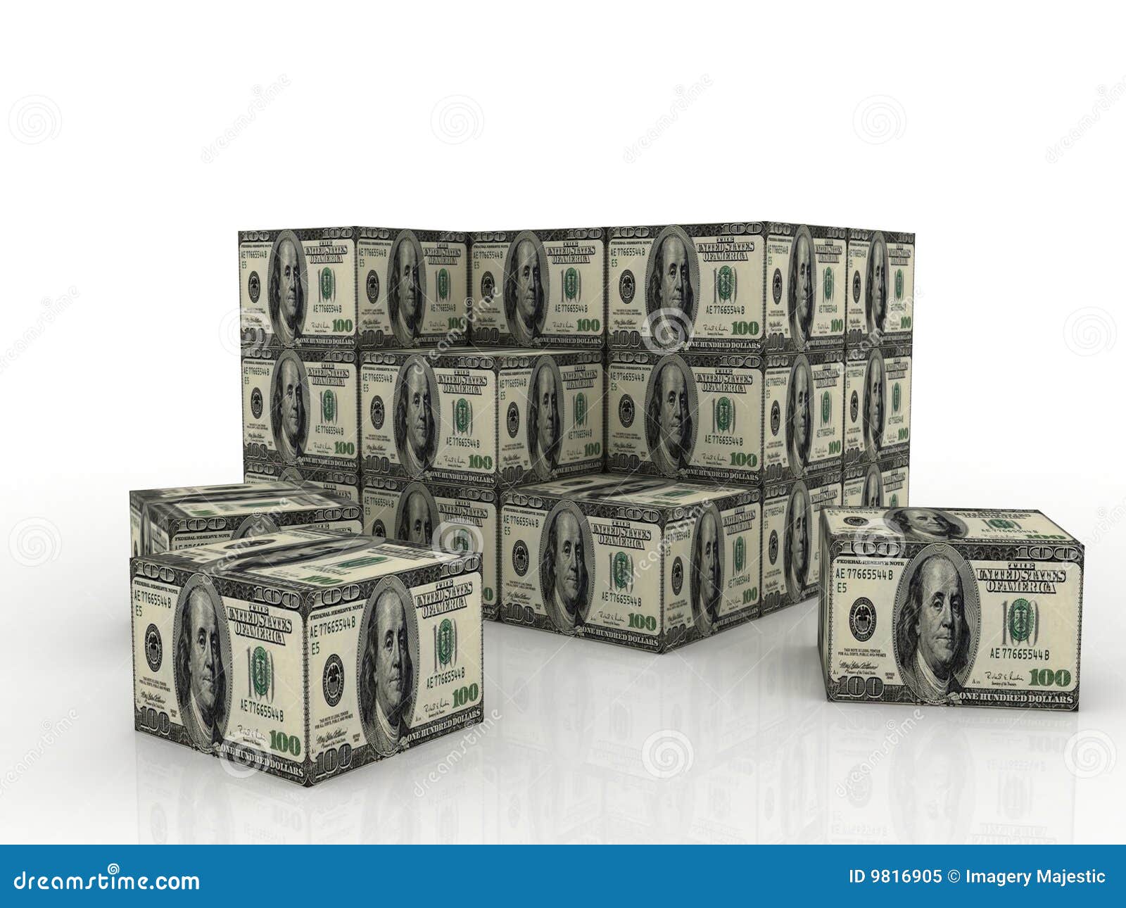 Stack of dollar boxes stock illustration. Illustration of generated ...
