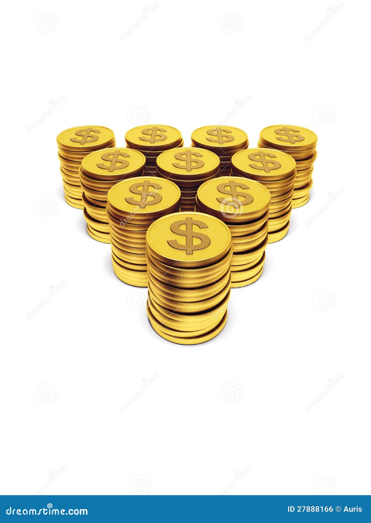 Stack of dollar coins stock illustration. Illustration of banking ...