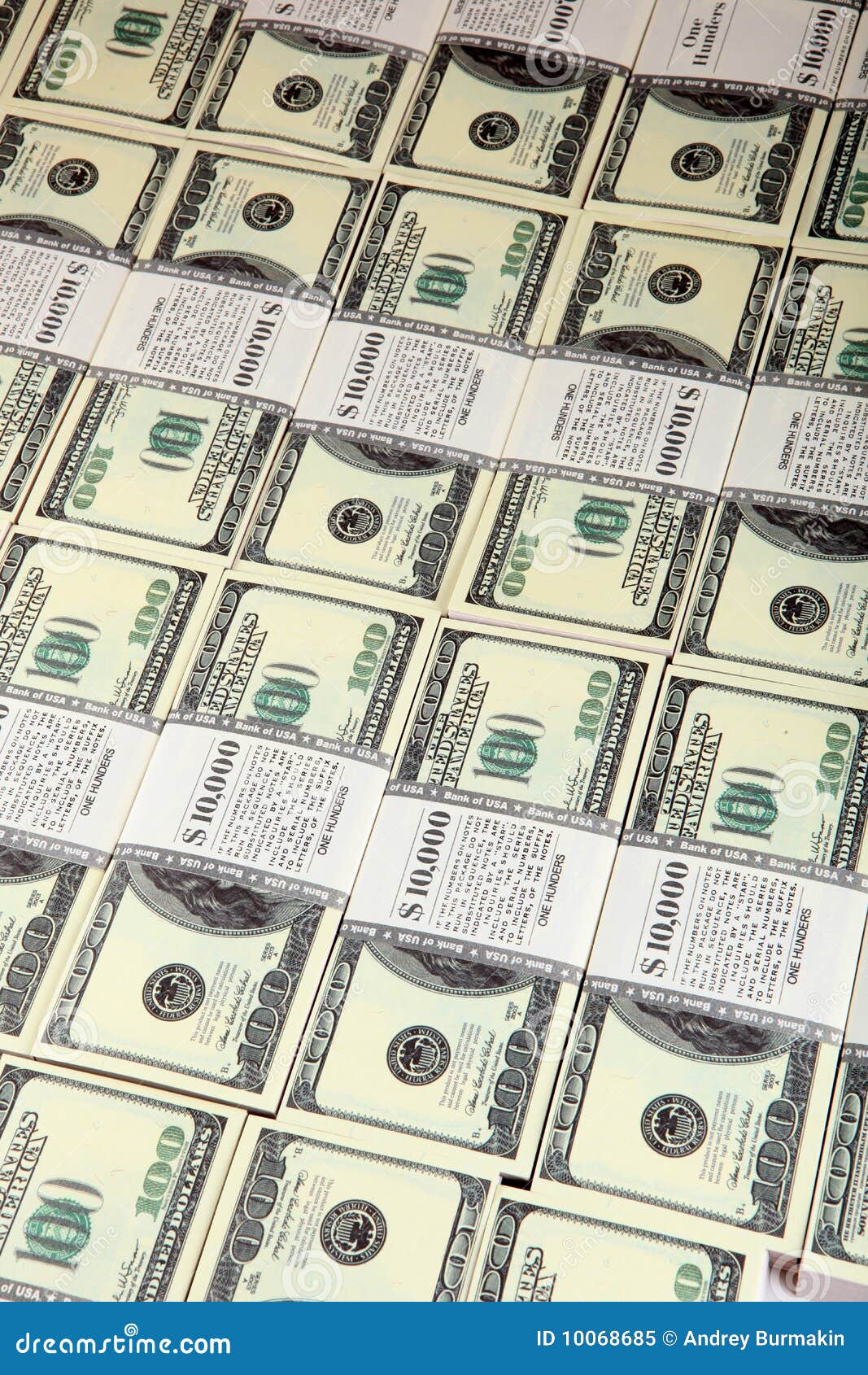 Stack of dollars stock image. Image of green, render - 10068685