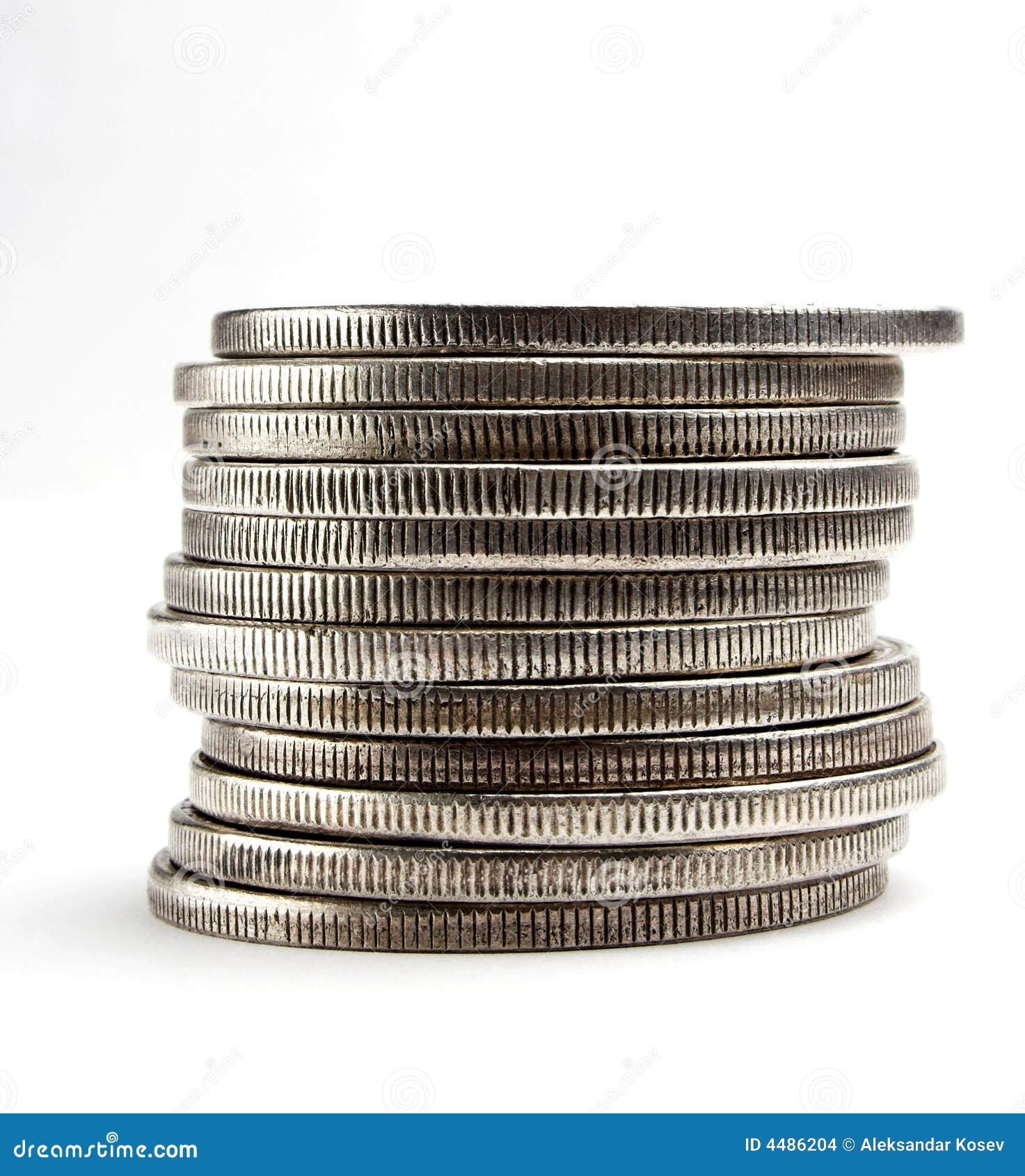 Stack of dollars and coins stock photo. Image of states - 4486204