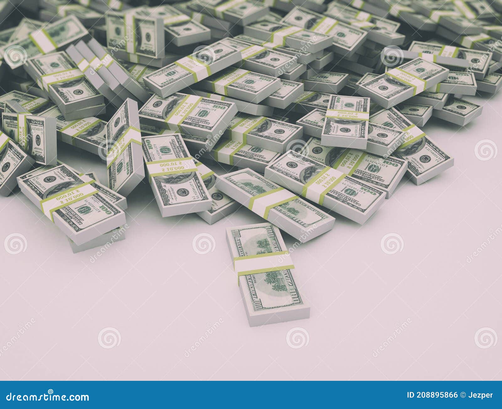 Stack of Dollars. Conceptual Illustration Stock Illustration ...