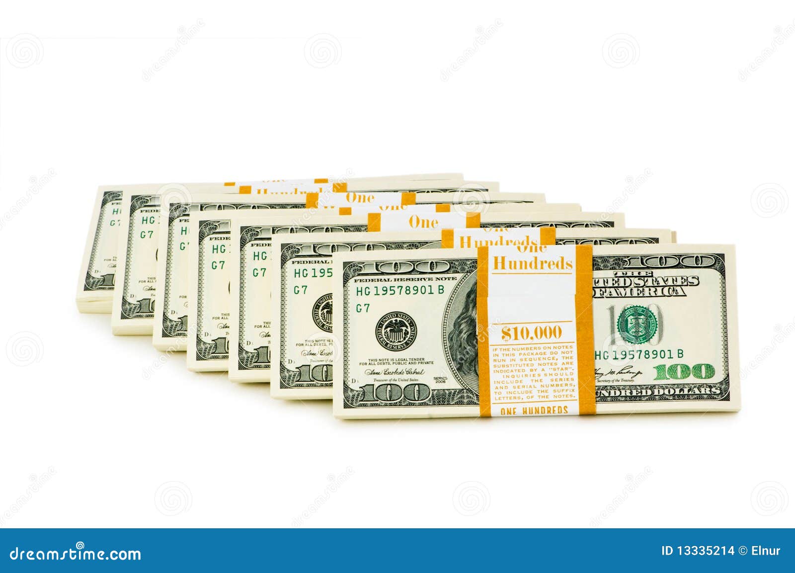 Stack of dollars isolated stock photo. Image of making - 13335214