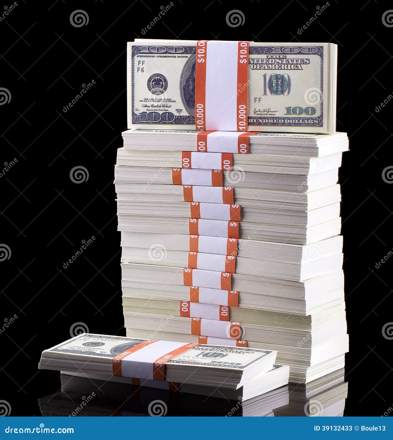 Stack of dollars stock image. Image of concept, economy - 39132433