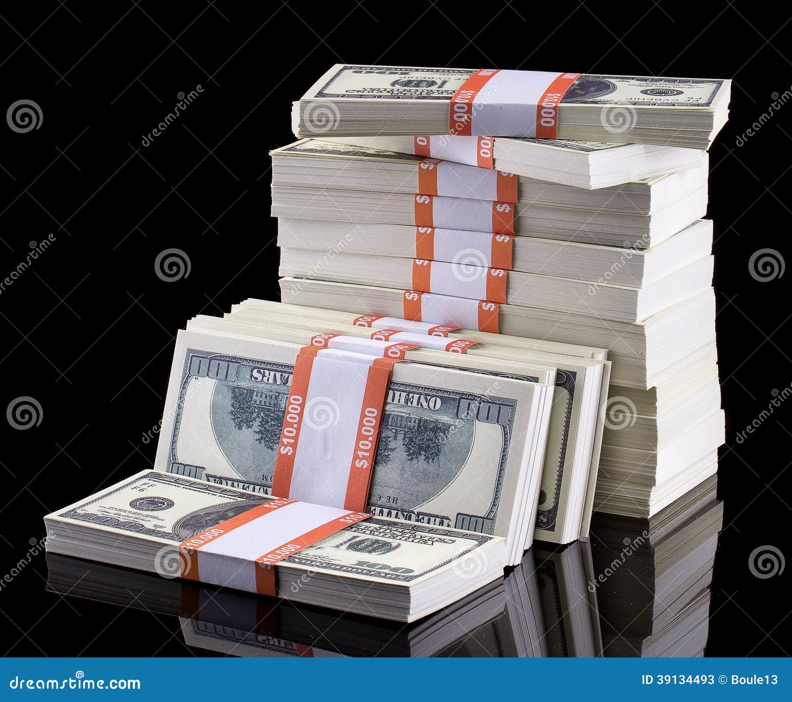 Stack of dollars stock image. Image of group, background - 39134493