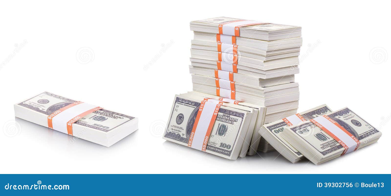 Stack of dollars stock photo. Image of group, number - 39302756
