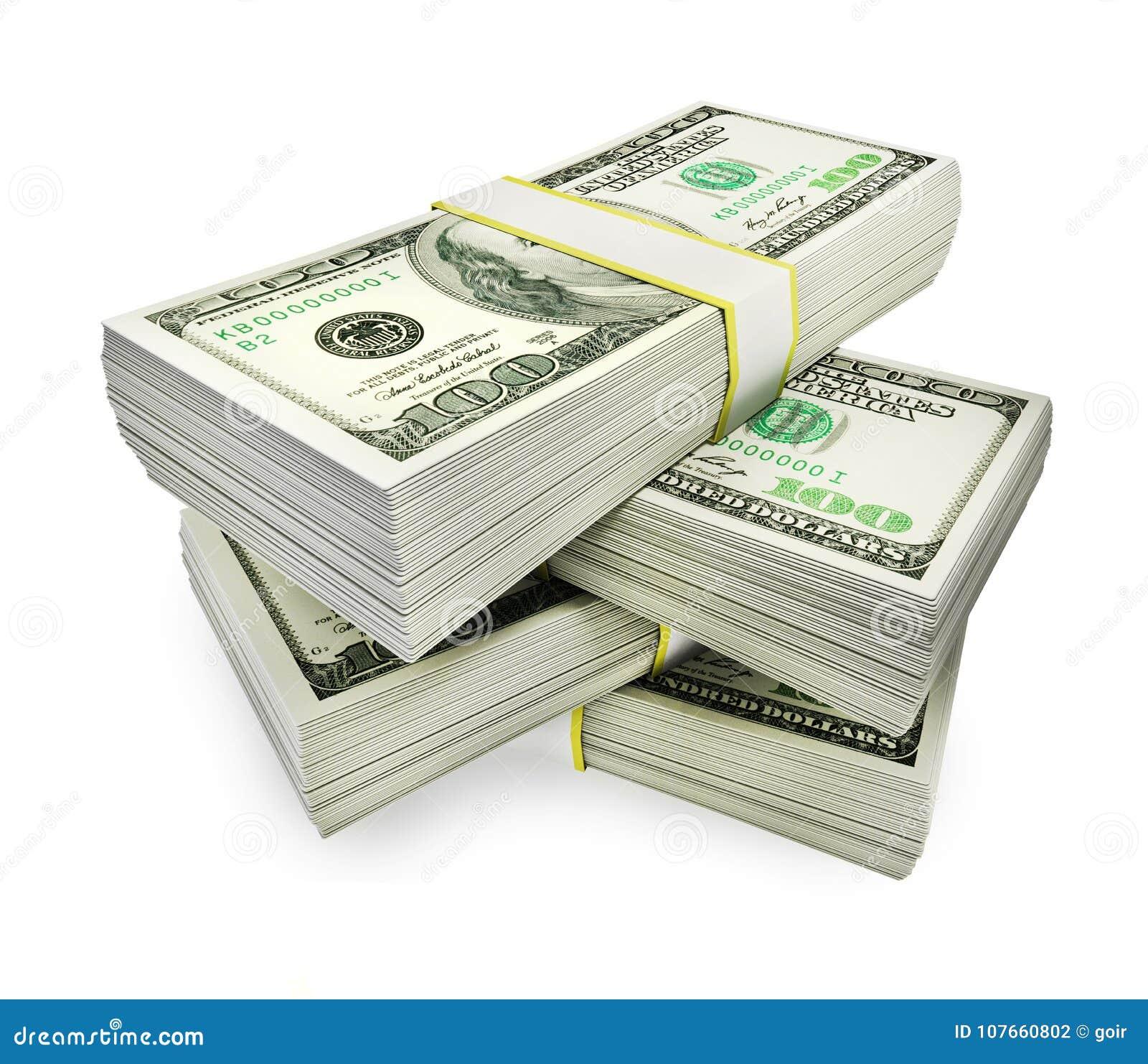 Stack of dollars stock illustration. Illustration of generated - 107660802