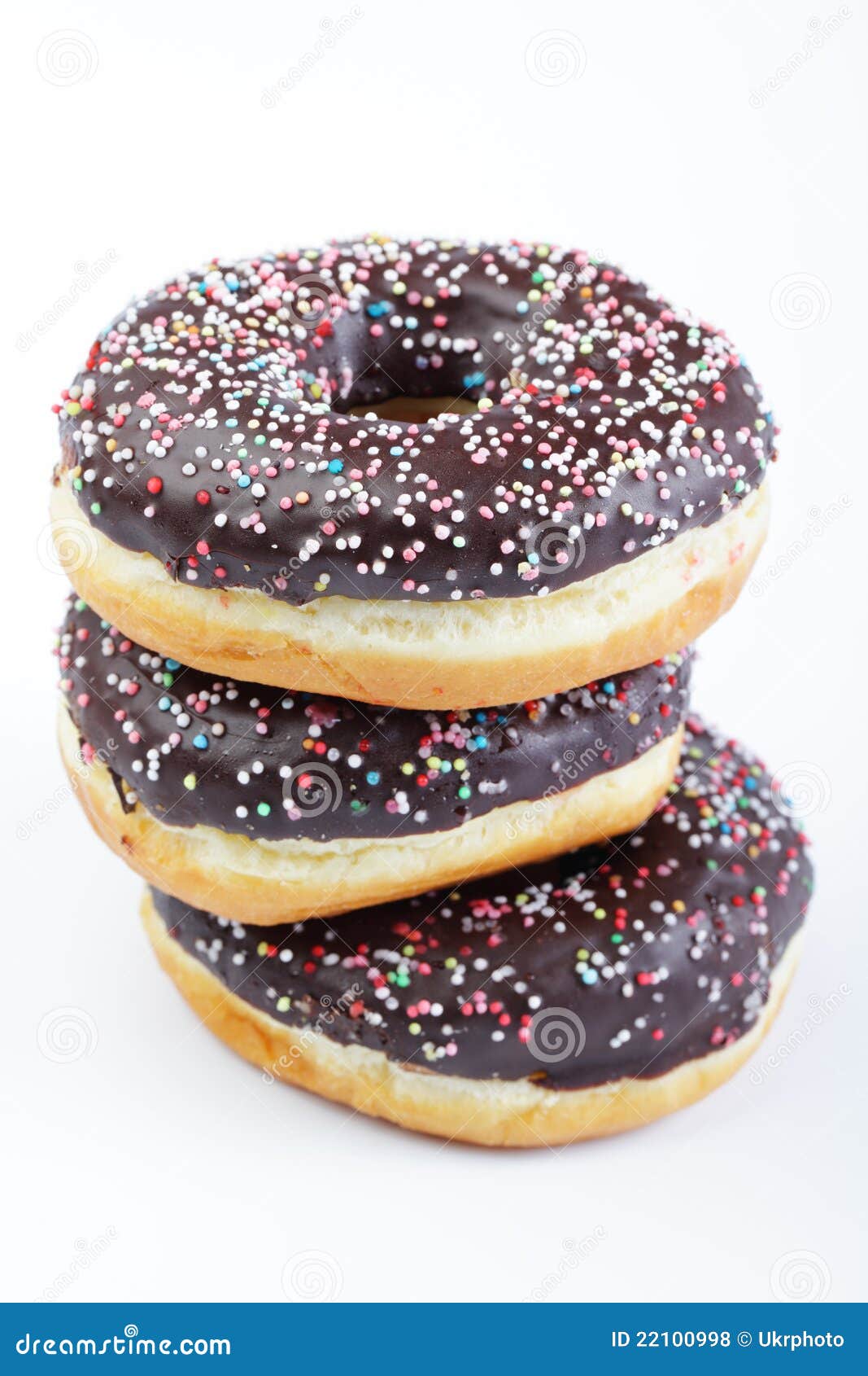 Stack of donuts stock photo. Image of food, topping, chocolate - 22100998