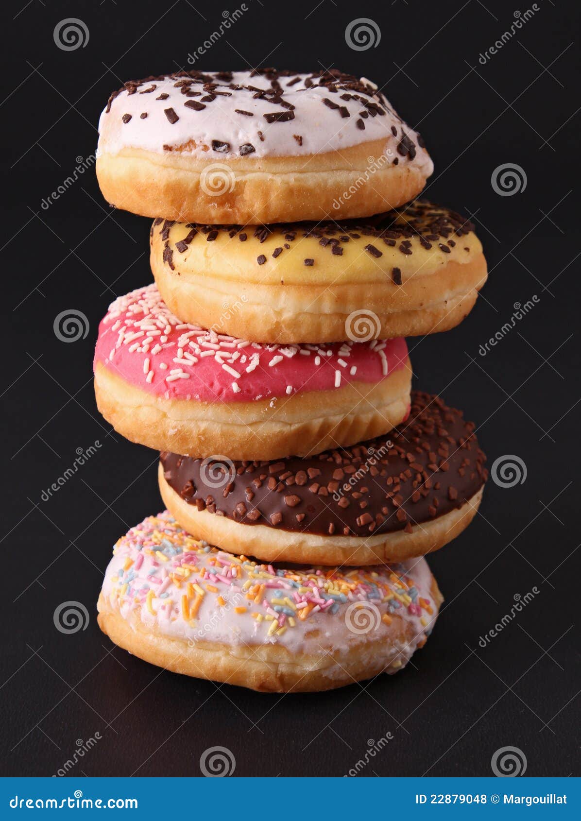 Stack of donuts stock photo. Image of donut, icing, stack - 22879048