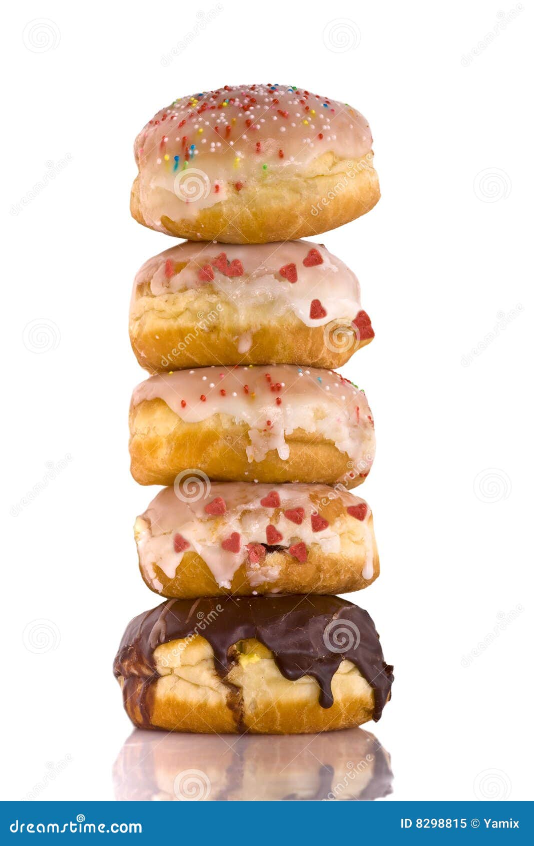 Stack of Donuts stock image. Image of donut, flour, icing - 8298815