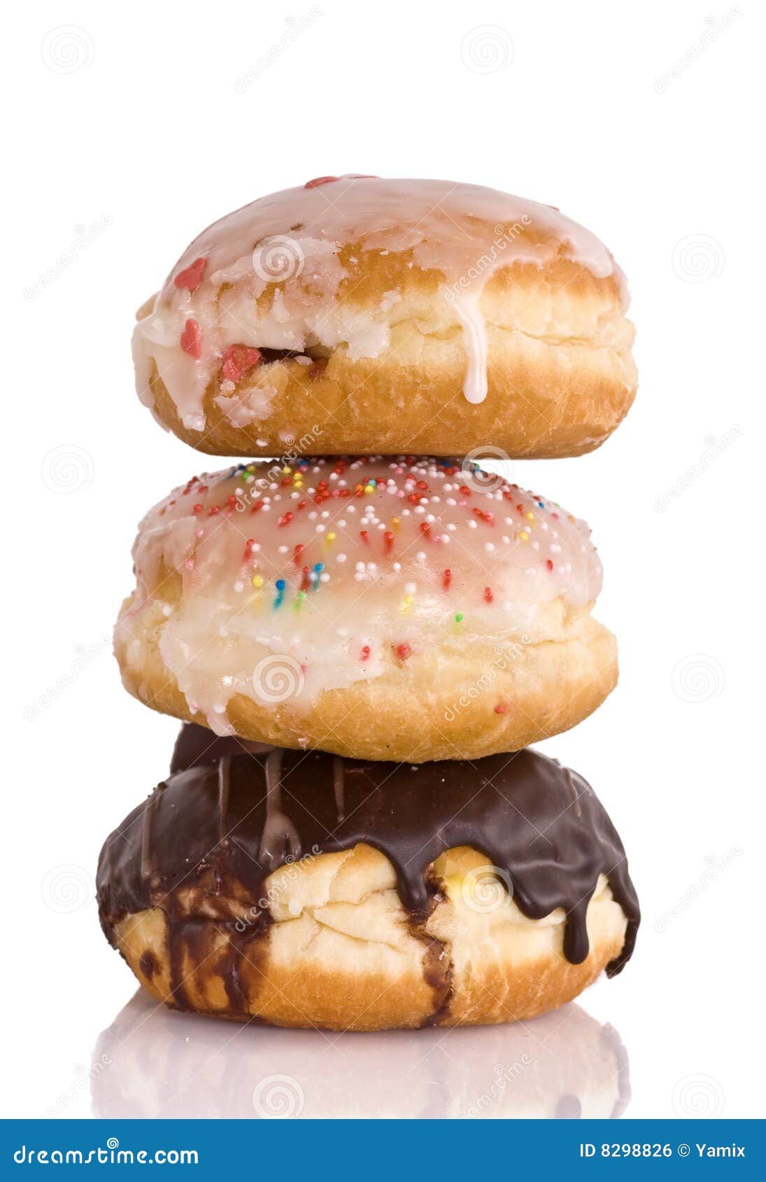 Stack of Donuts stock photo. Image of glazed, fluffy, flour - 8298826