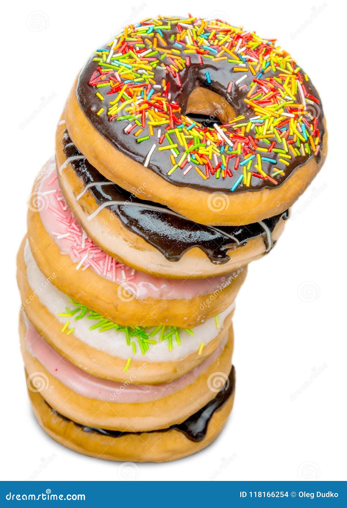 Stack of Donuts stock photo. Image of isolated, stacked - 118166254
