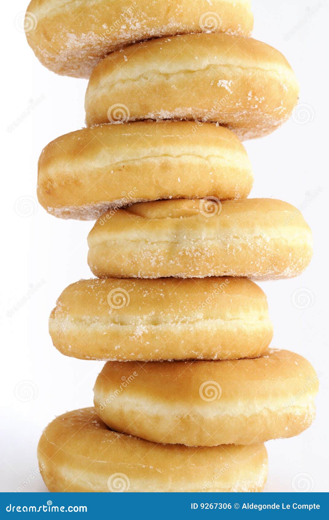 Stack of Donuts on White Background Stock Photo - Image of delicious ...