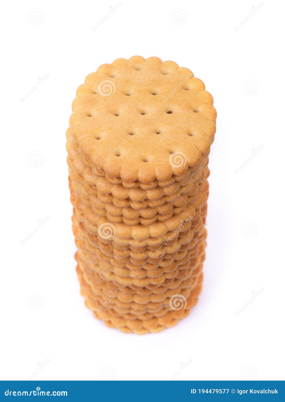 Stack of Double Round Biscuit Cookies Stock Image - Image of double ...
