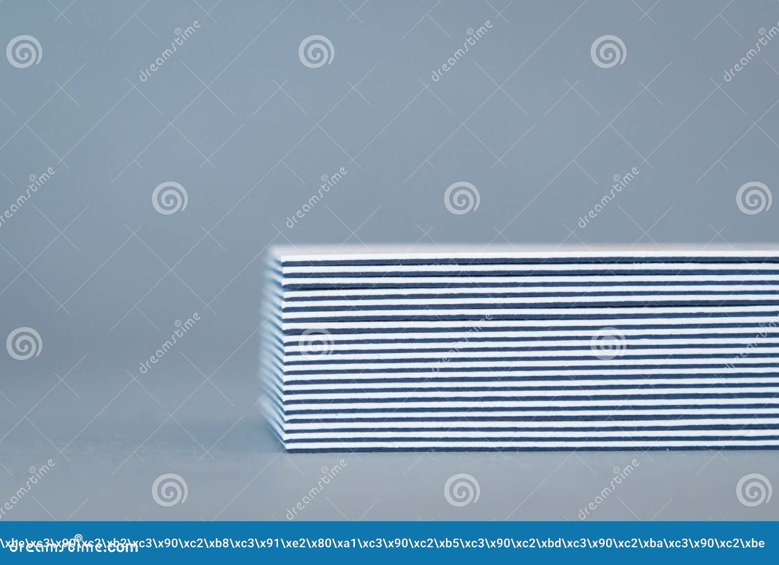 Stack of Double-sided Business Cards, Side View Stock Photo - Image of ...