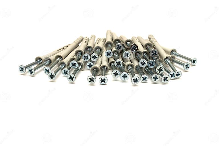 Stack of Dowel Nails for Attaching To Dense Materials As Bricks, Stone ...