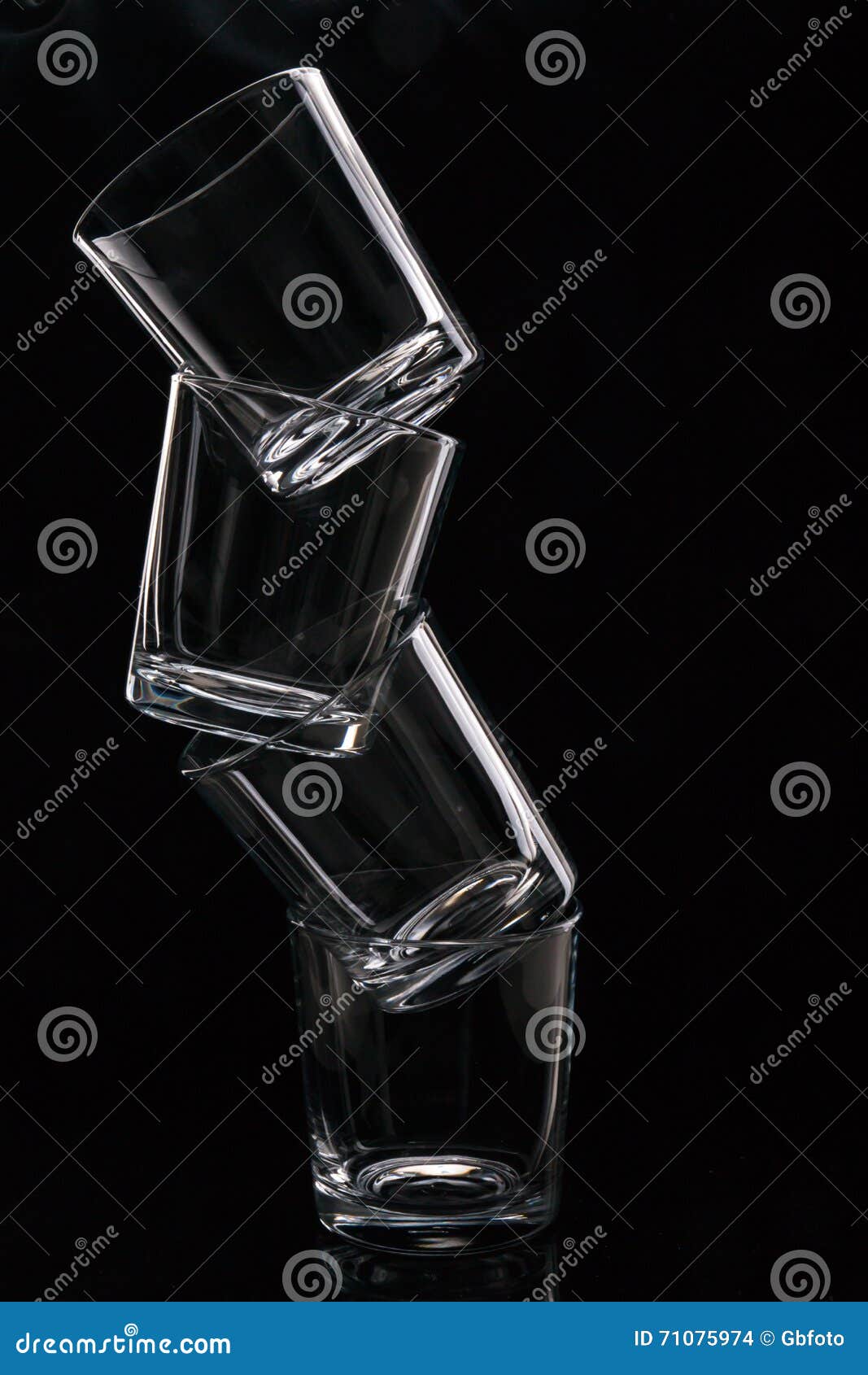 Stack of drinking glasses stock photo. Image of brightlight - 71075974