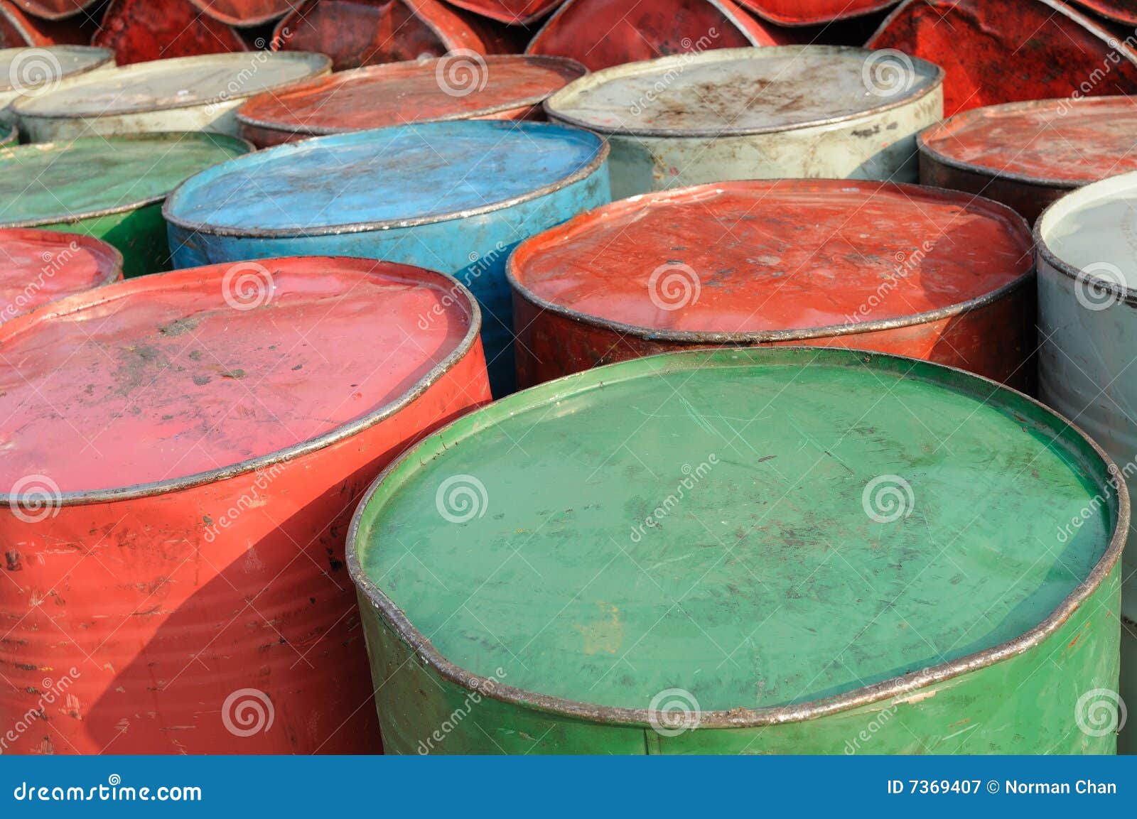 Stack of drums stock image. Image of industrial, stack - 7369407