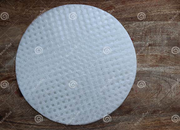 Stack of Dry Rice Paper on Grey Table, Top View Stock Image - Image of ...