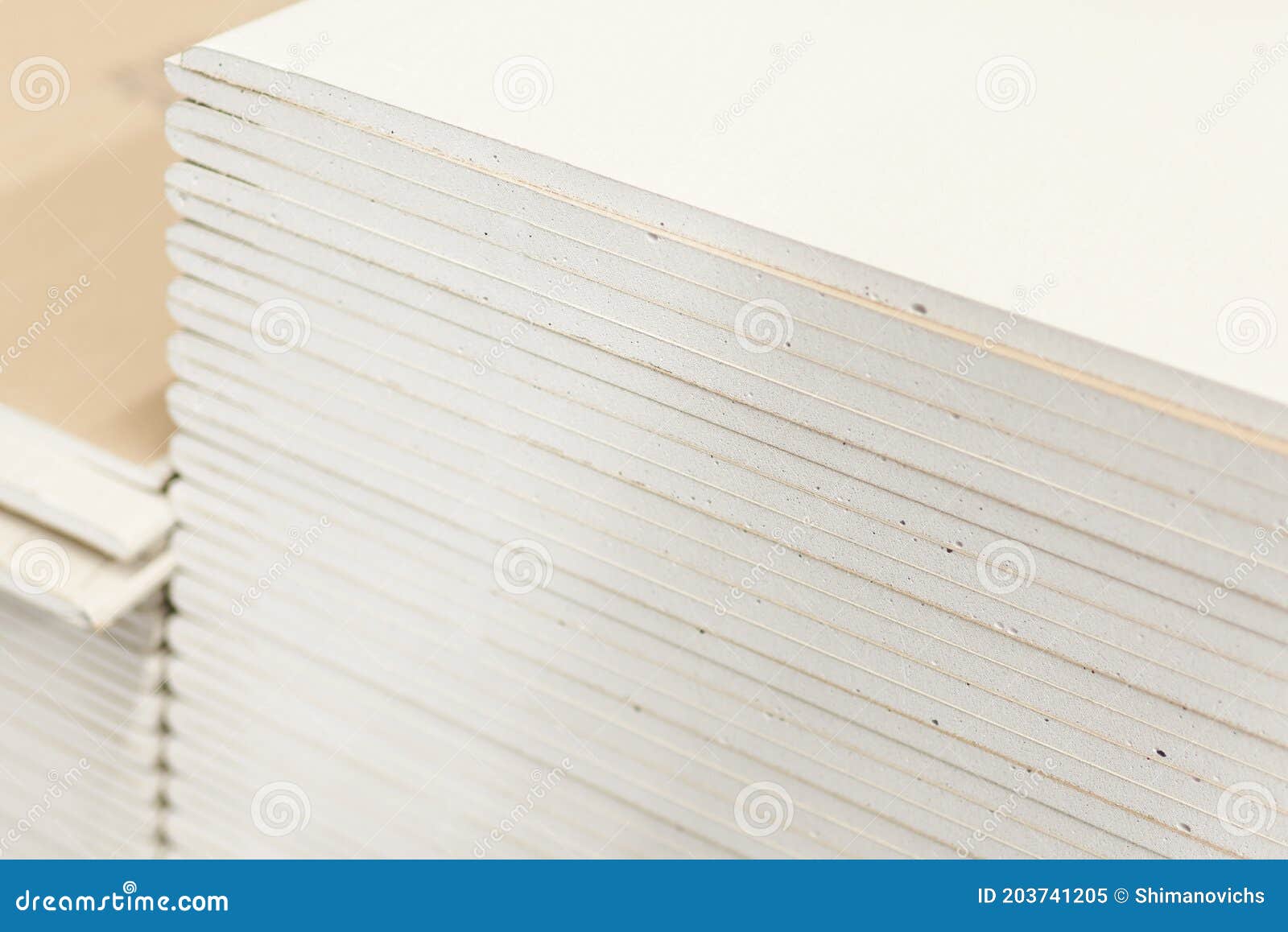 A Stack of Drywall in a Building Materials Store. Material for Interior ...